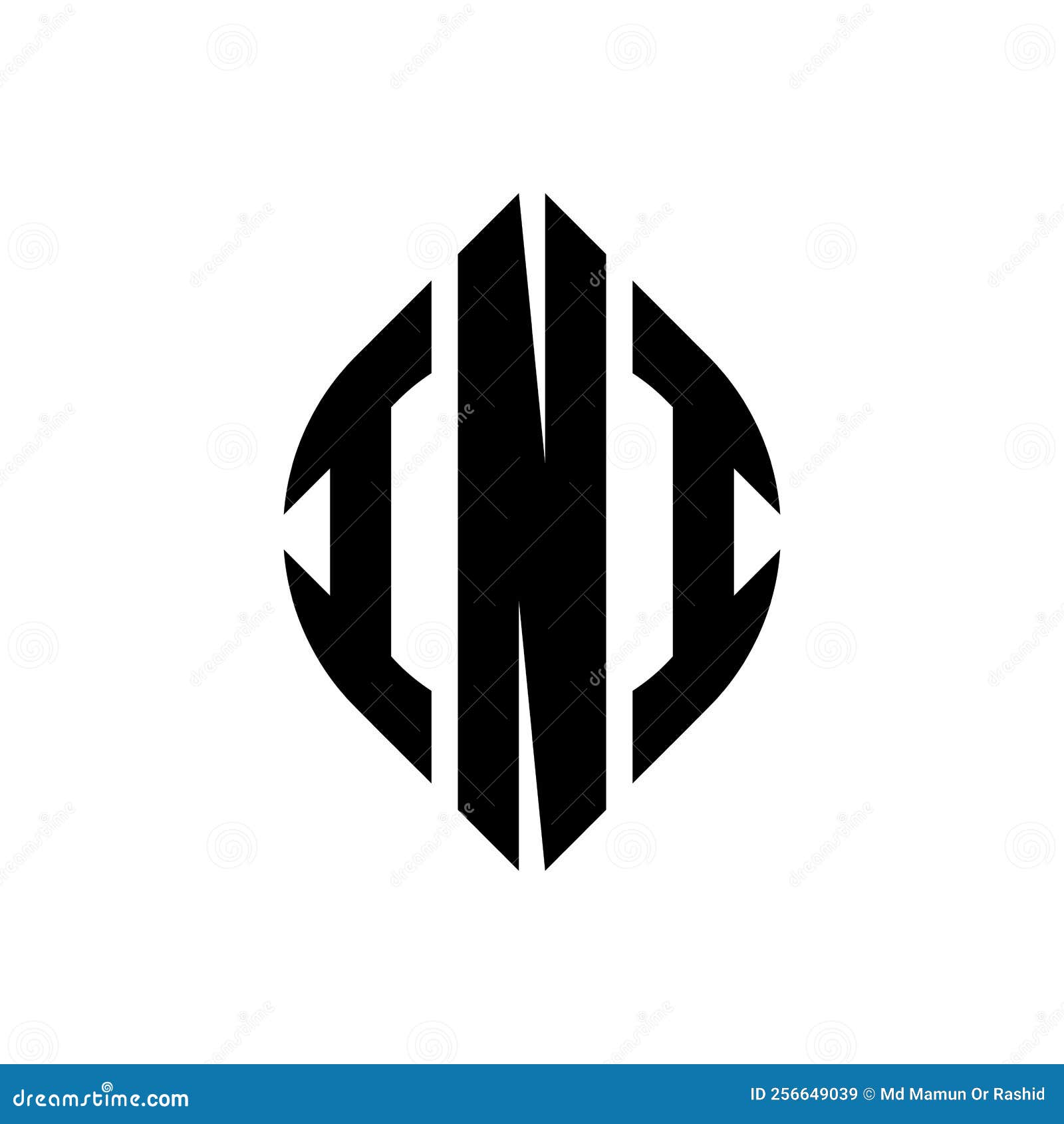 INI Circle Letter Logo Design With Circle And Ellipse Shape. INI ...
