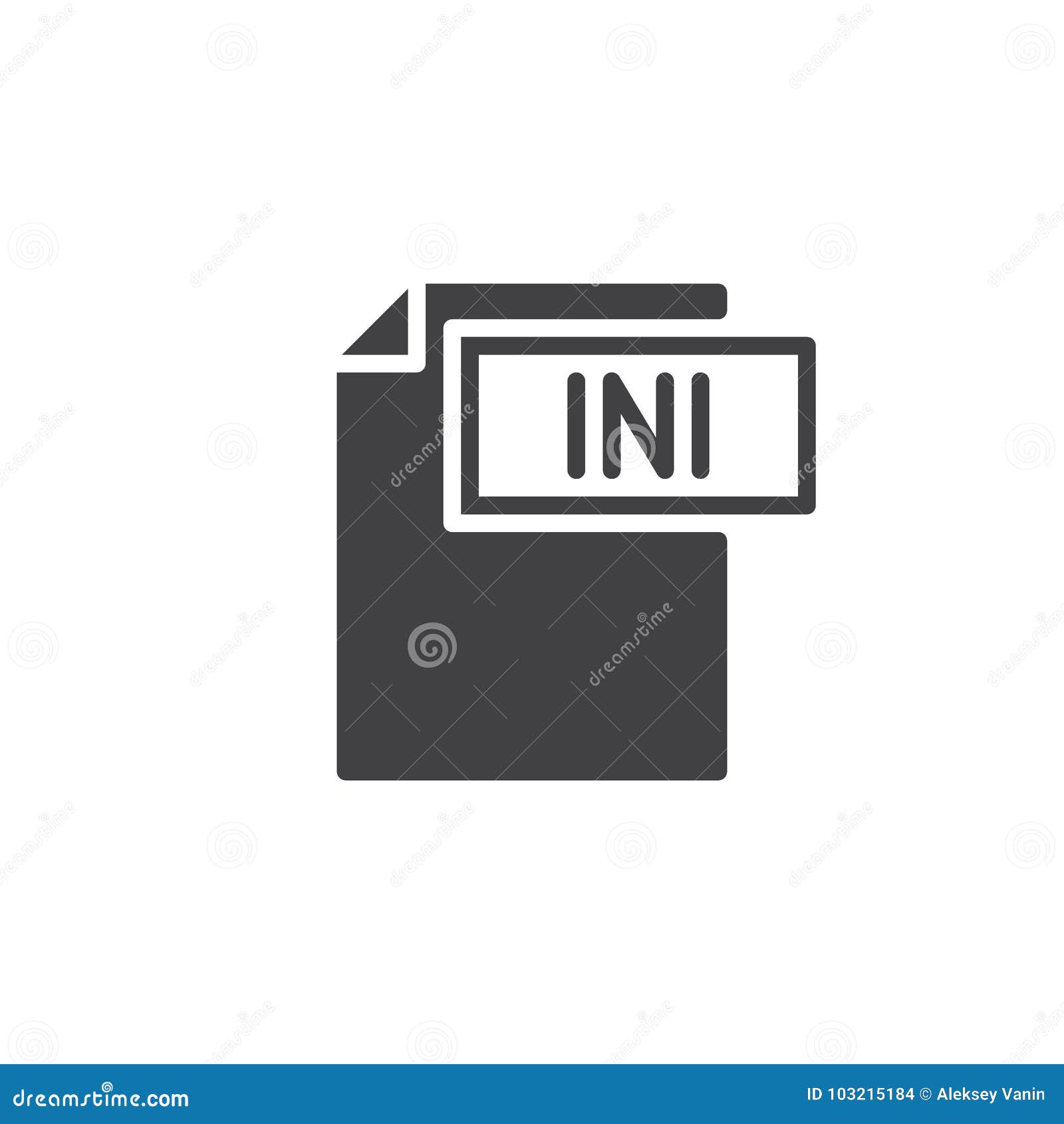 Ini Format Document Icon Vector Stock Vector - Illustration of ...