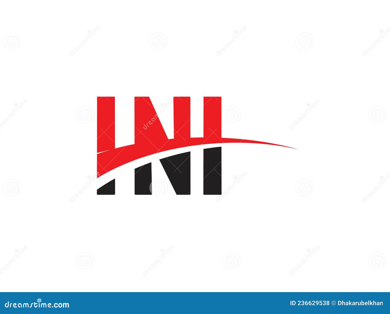 INI Letter Initial Logo Design Vector Illustration Stock Vector ...