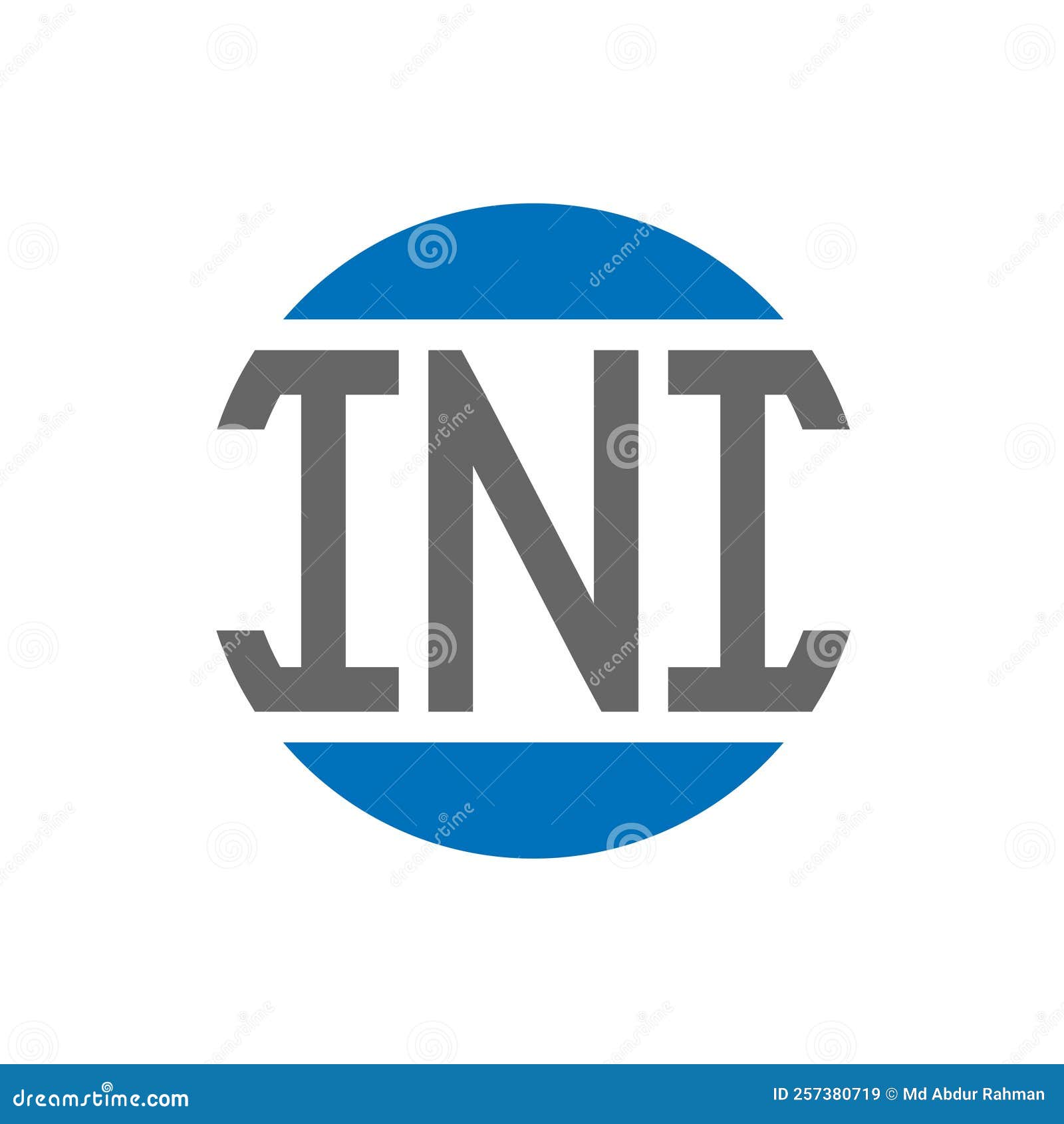 INI Letter Logo Design On White Background. INI Creative Initials ...