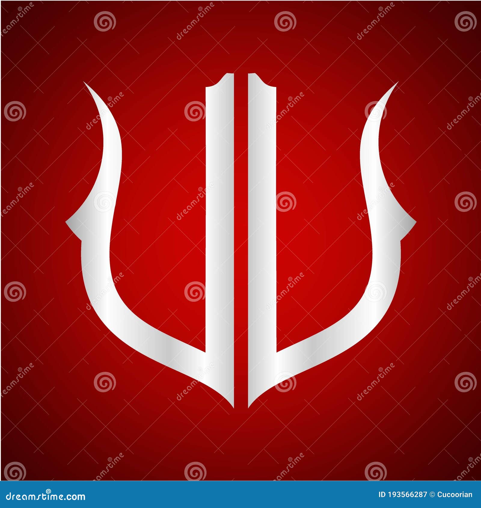 Iniciais U Shield Forma Com Cor Prateada Ilustração do Vetor ...