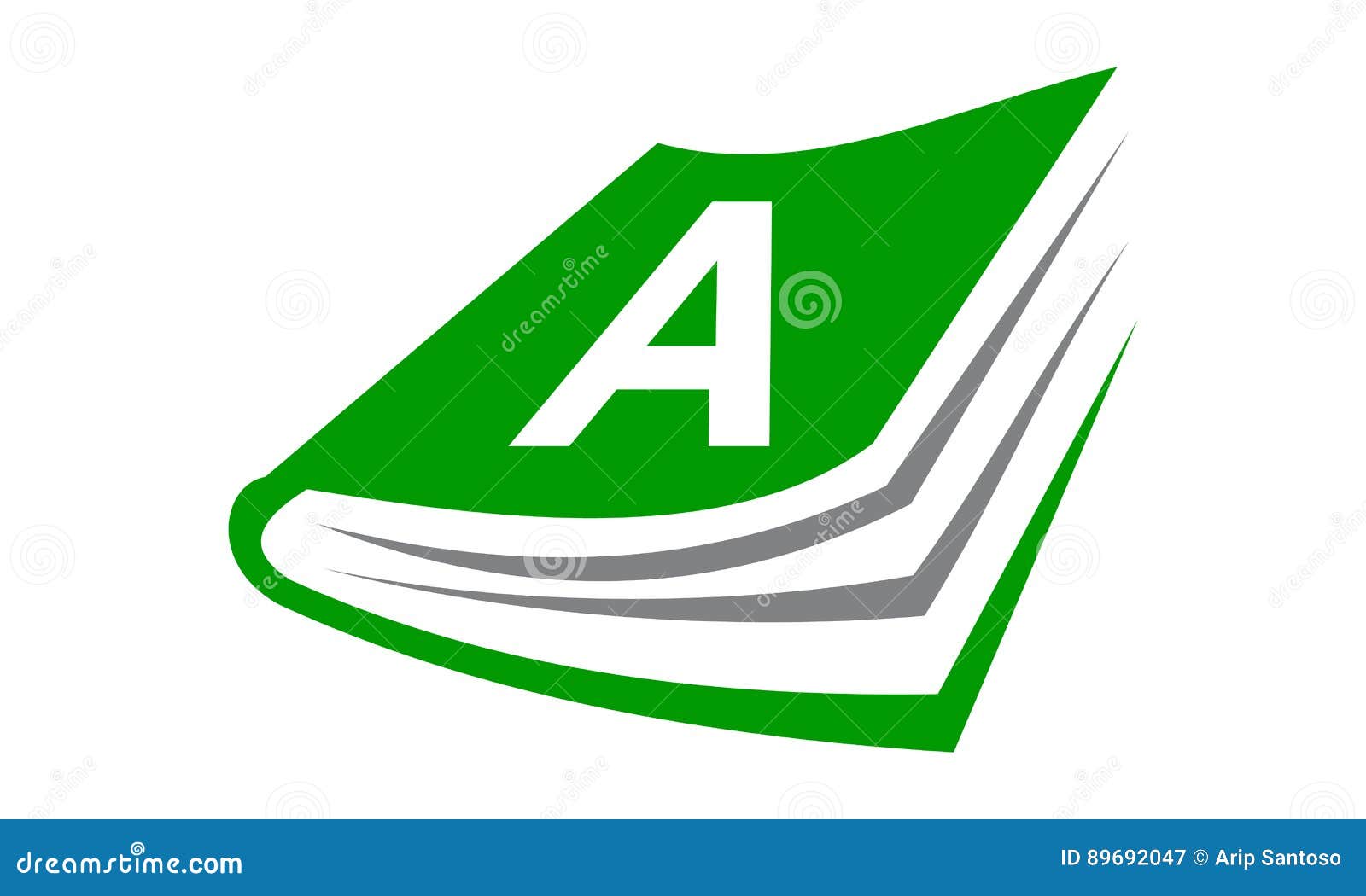 Inicial a del libro ilustración del vector. Ilustración de consultivo ...