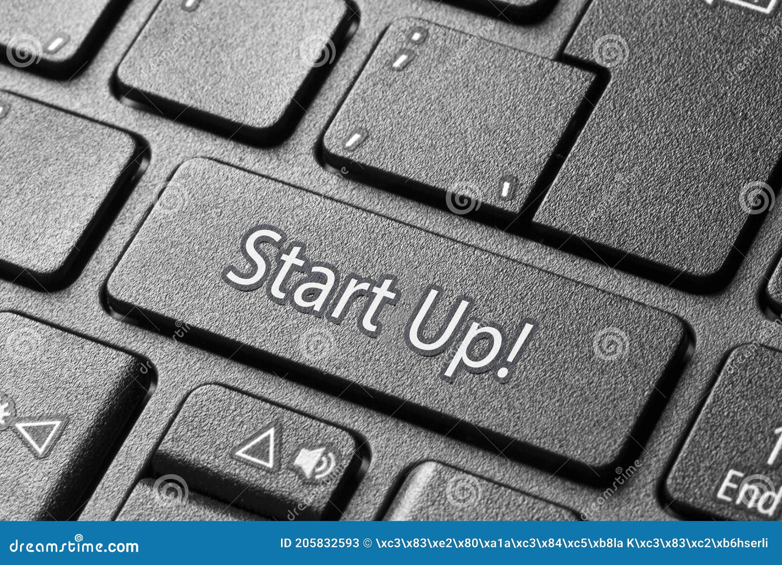 Iniciar! Tecla No Teclado Do Computador Imagem de Stock - Imagem de ...