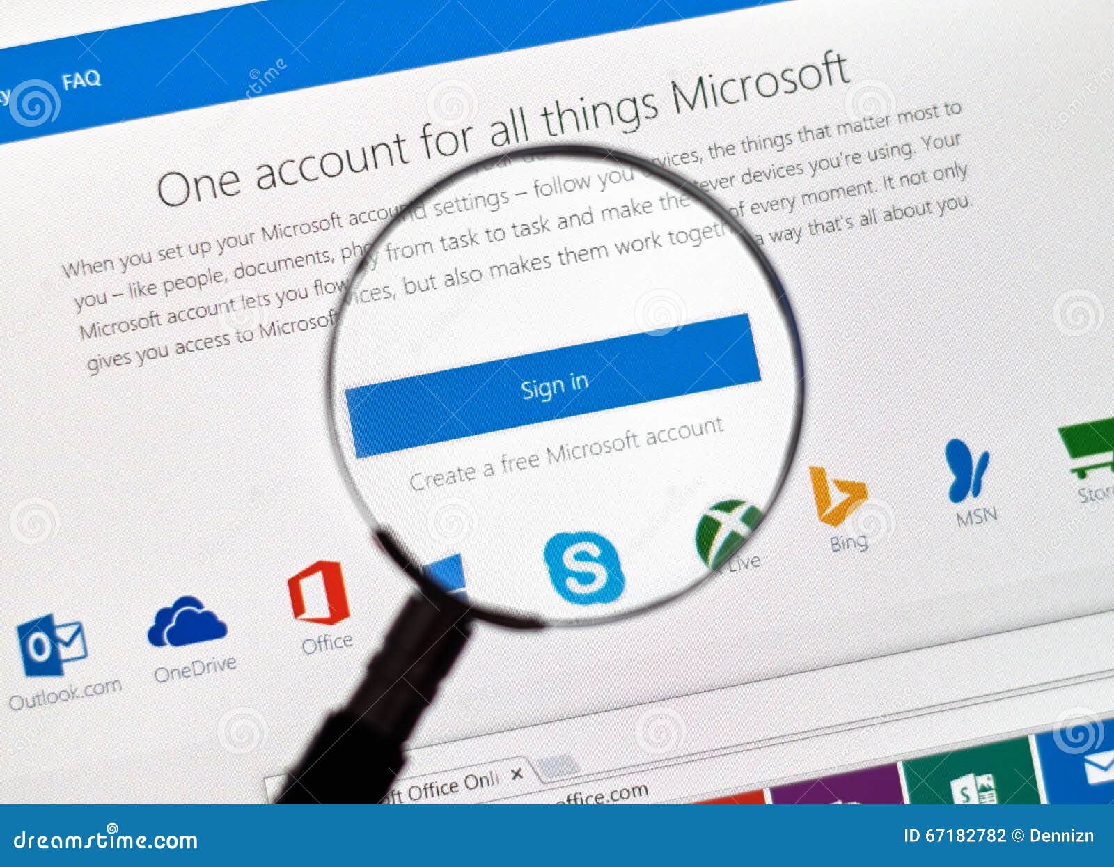 Inicio De Sesión Del Correo De Microsoft Fotografía editorial - Imagen ...