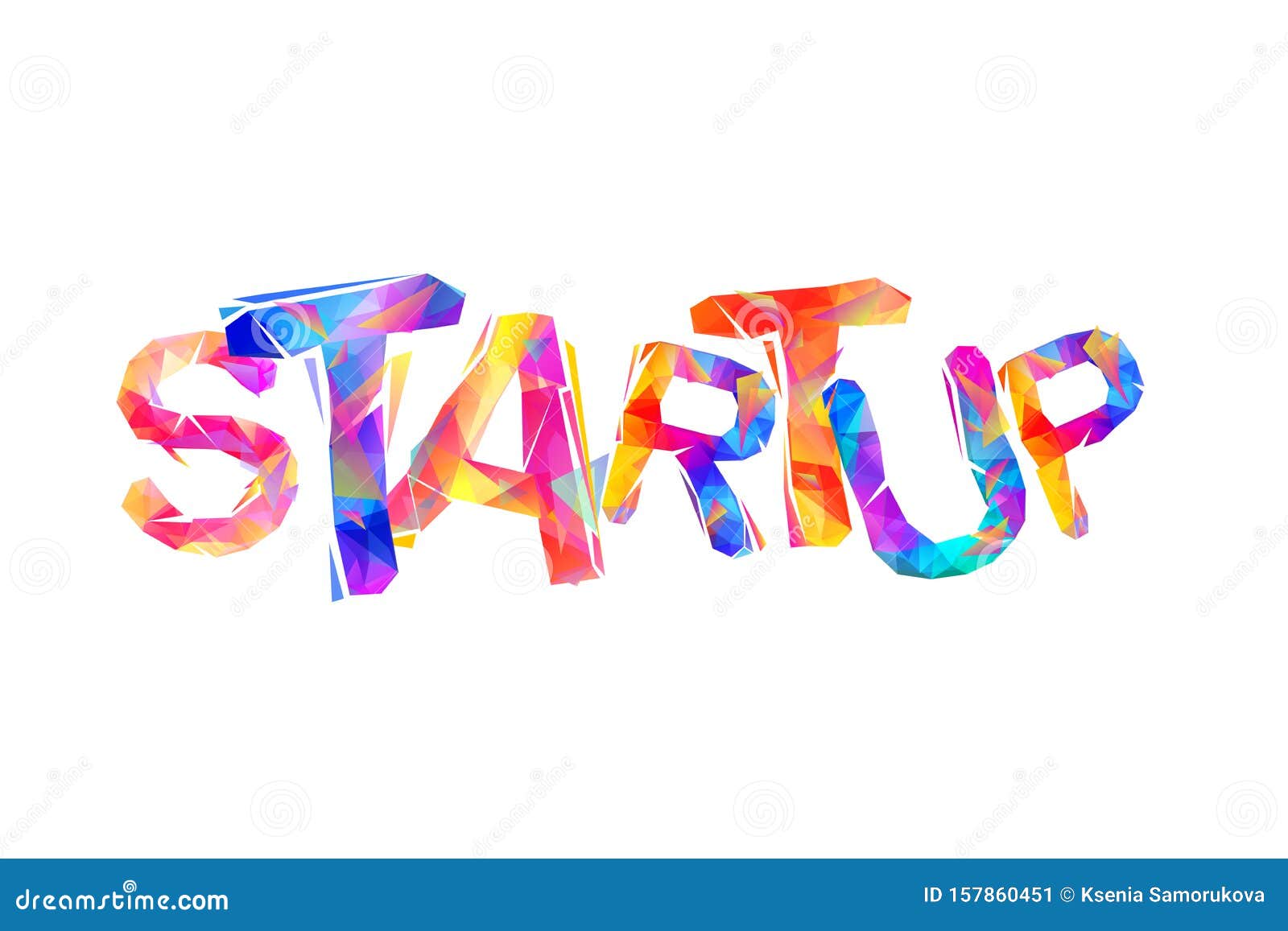 Inicio. Palabra De Letras Triangulares Ilustración del Vector ...