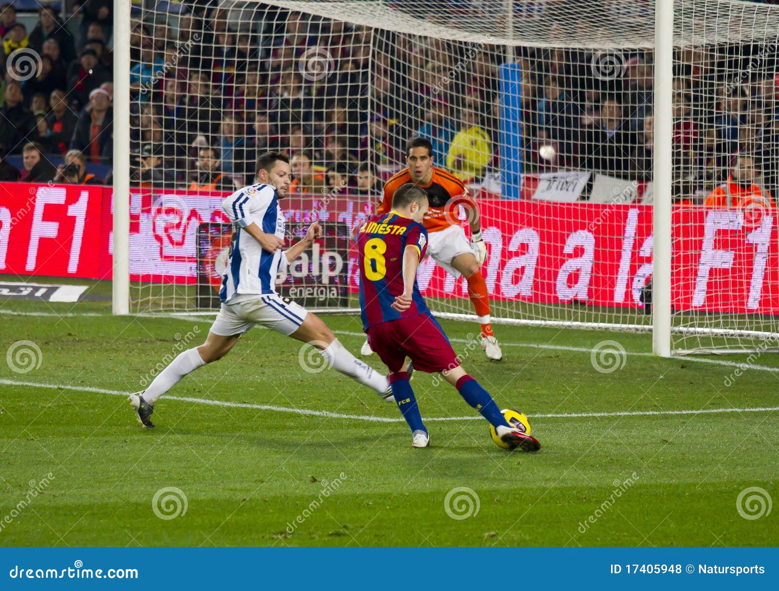 Iniesta shooting a goal editorial stock photo. Image of player - 17405948