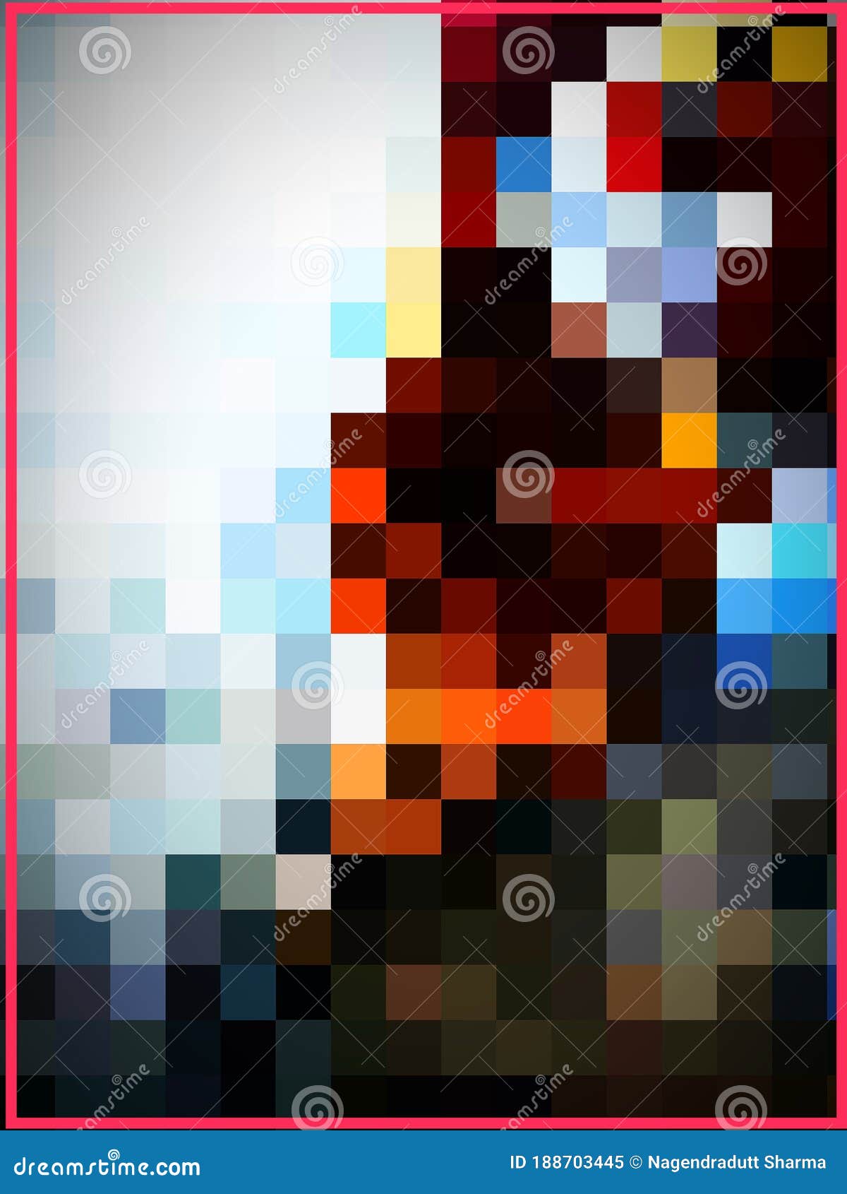 A Peculiar Geometric Pattern of Multi-colored Tiles Stock Illustration ...