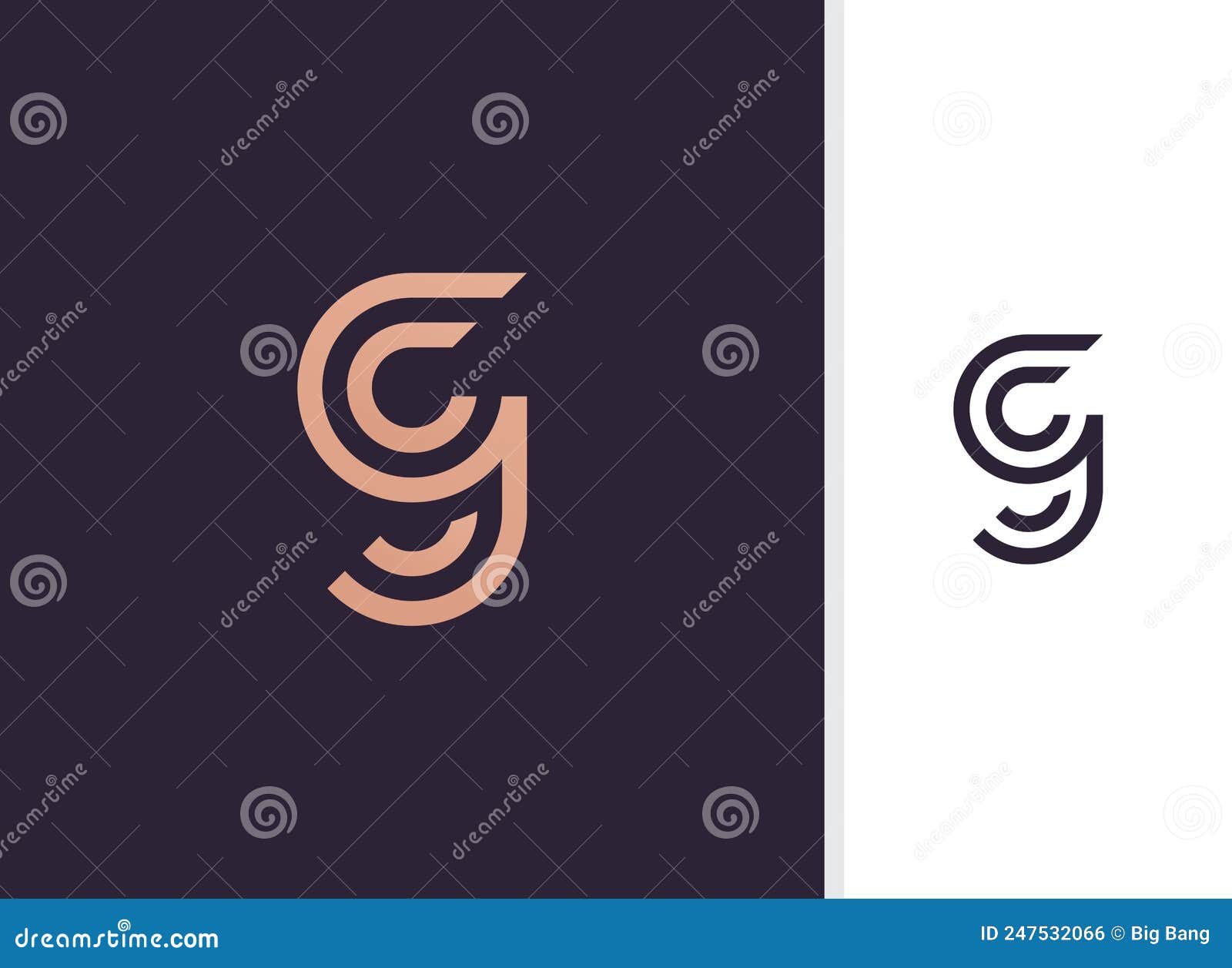 Initia G Logo Vector Template, Creative Logo Symbol Stock Vector ...