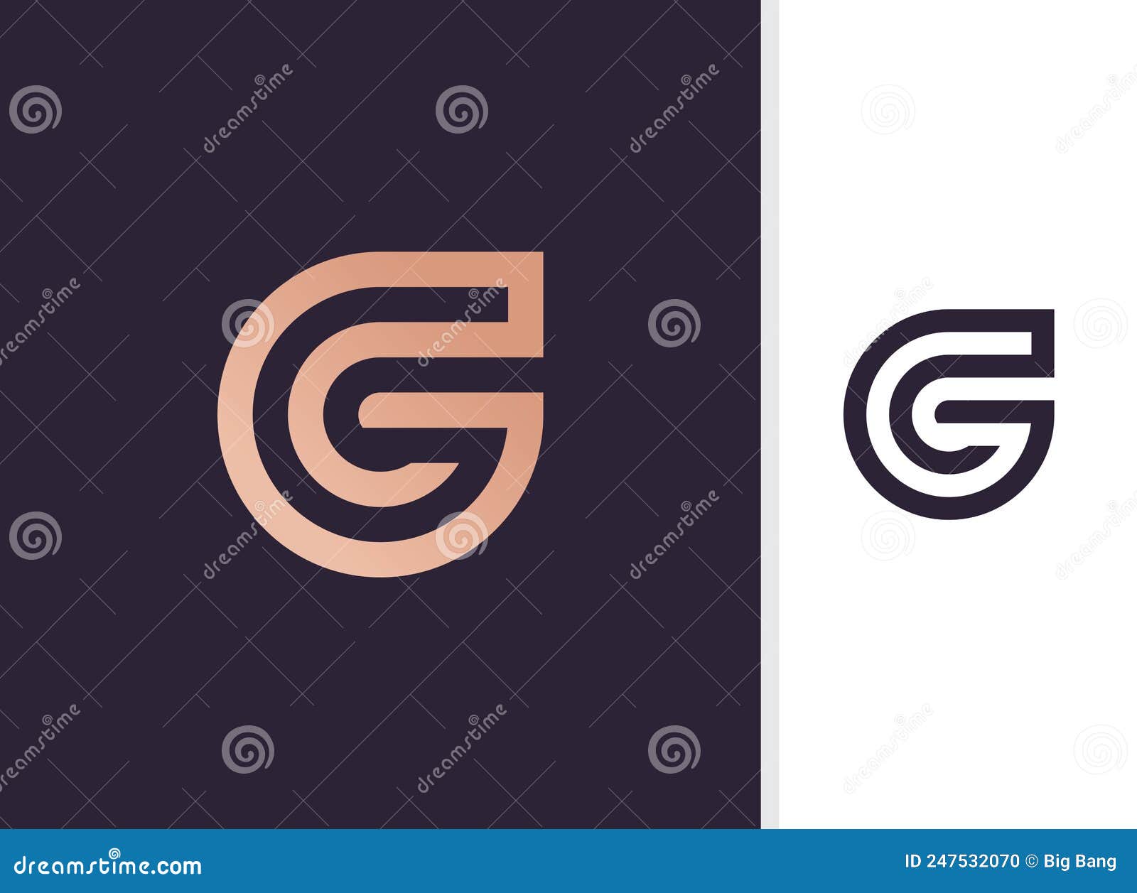Initia G Logo Vector Template, Creative Logo Symbol Stock Vector ...