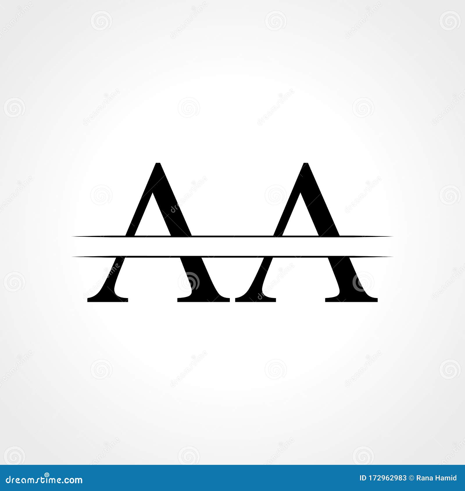 Initial AA Letter Logo with Creative Modern Business Typography Vector ...