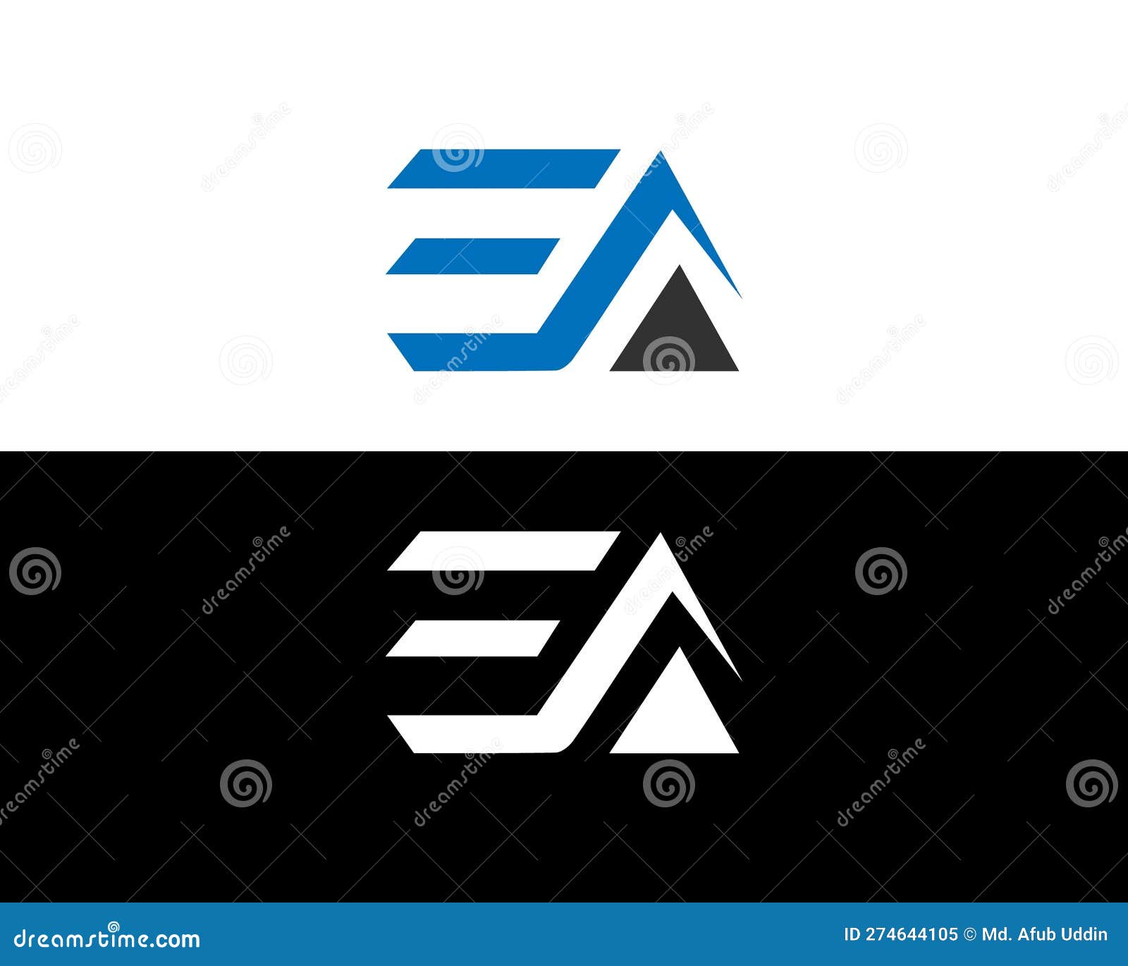 Initial Abstract EA Logo Symbol Stock Vector - Illustration of symbol ...