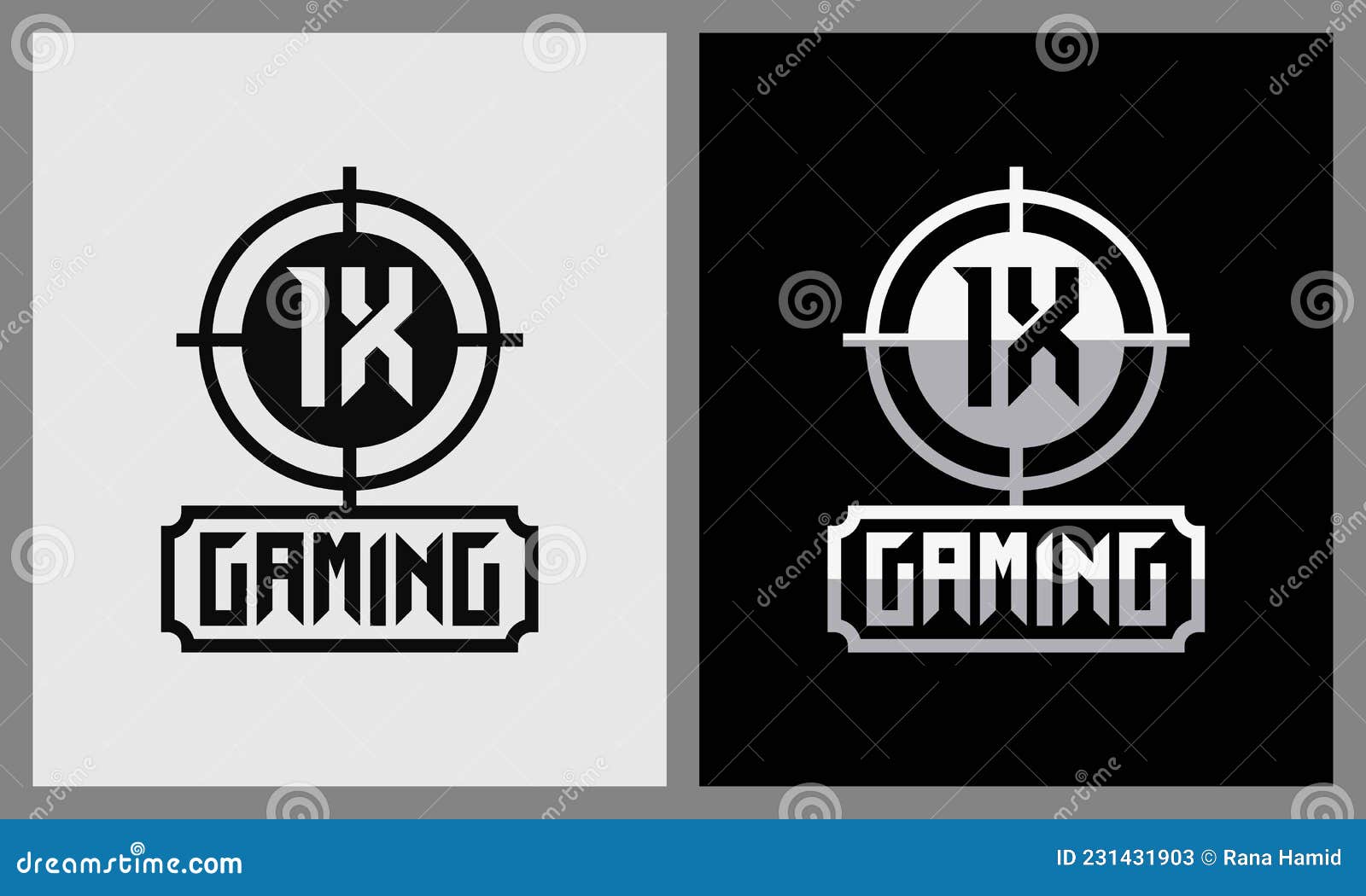 Initial Abstract 1x Gaming Logo Design Vector Template Stock Vector ...