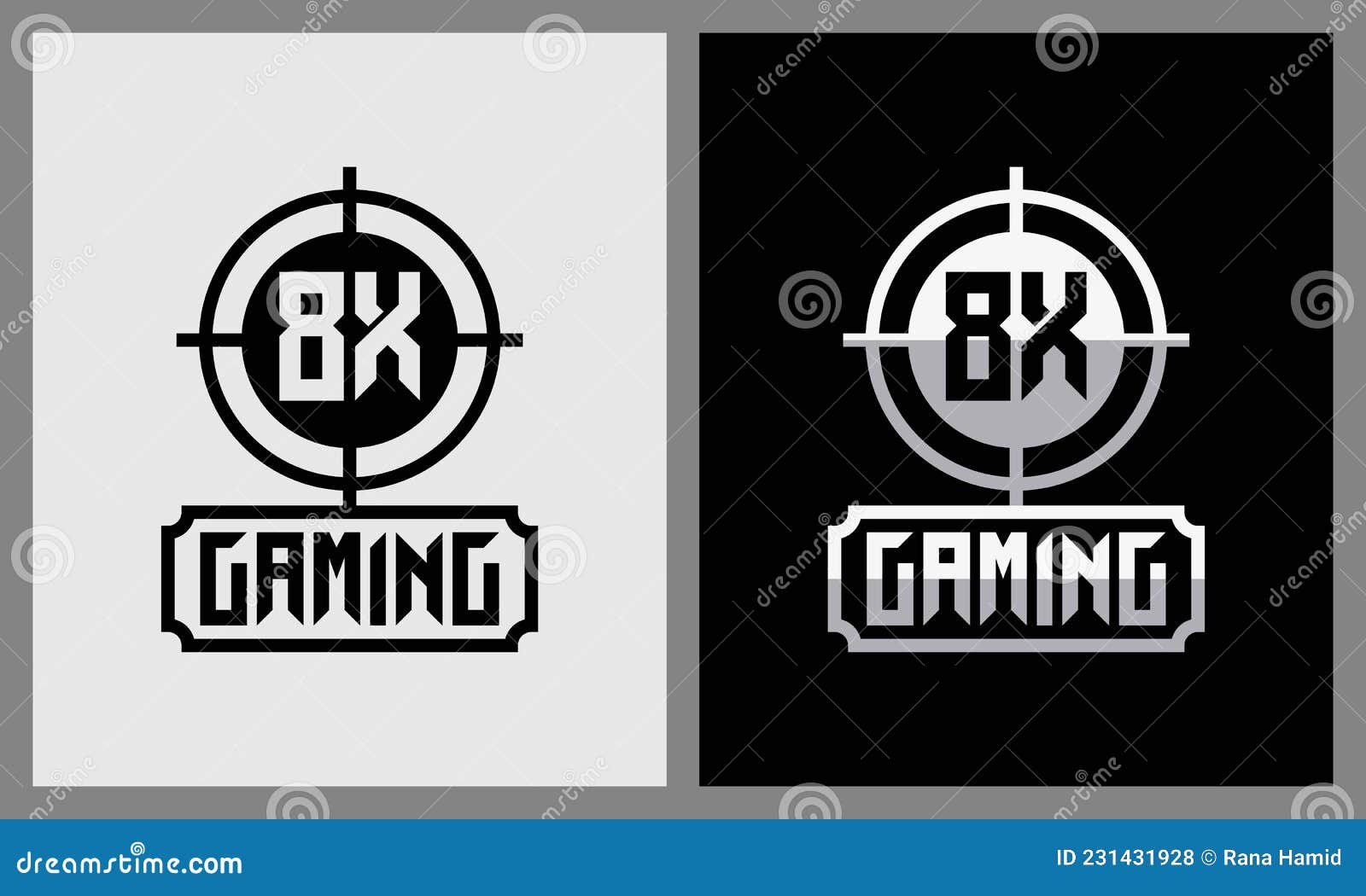 Initial Abstract 8x Gaming Logo Design Vector Template Stock Vector ...