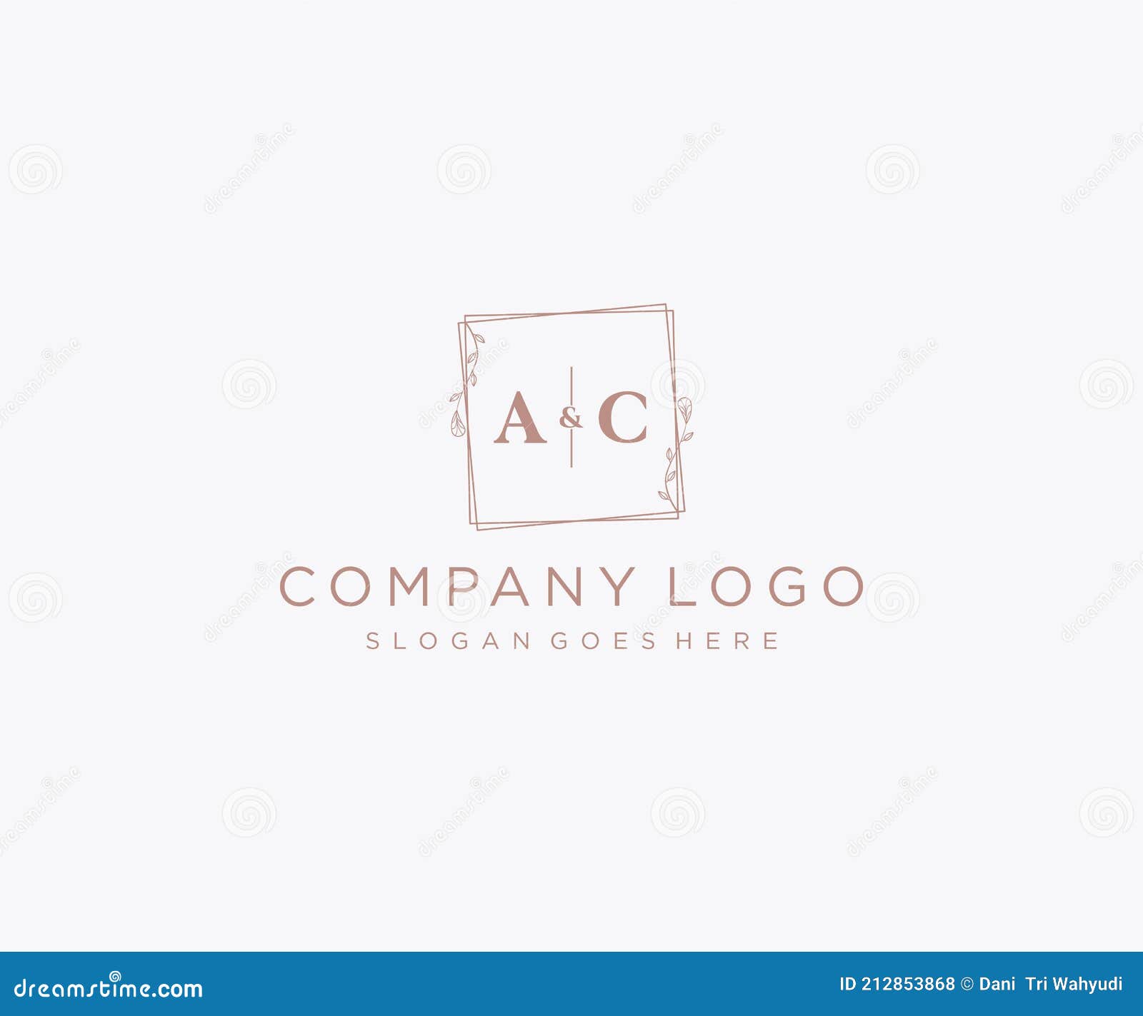 Initial AC Letters Decorative Luxury Wedding Logo Stock Vector ...