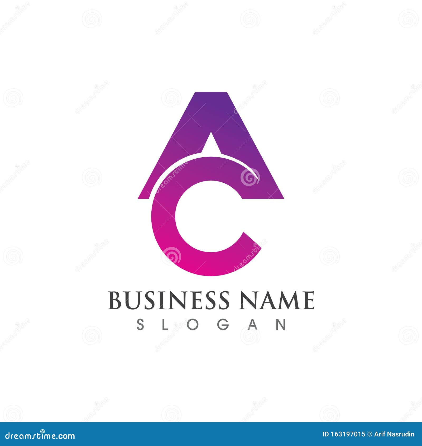 Initial AC Logo for Business Icon Template Vector Stock Illustration ...