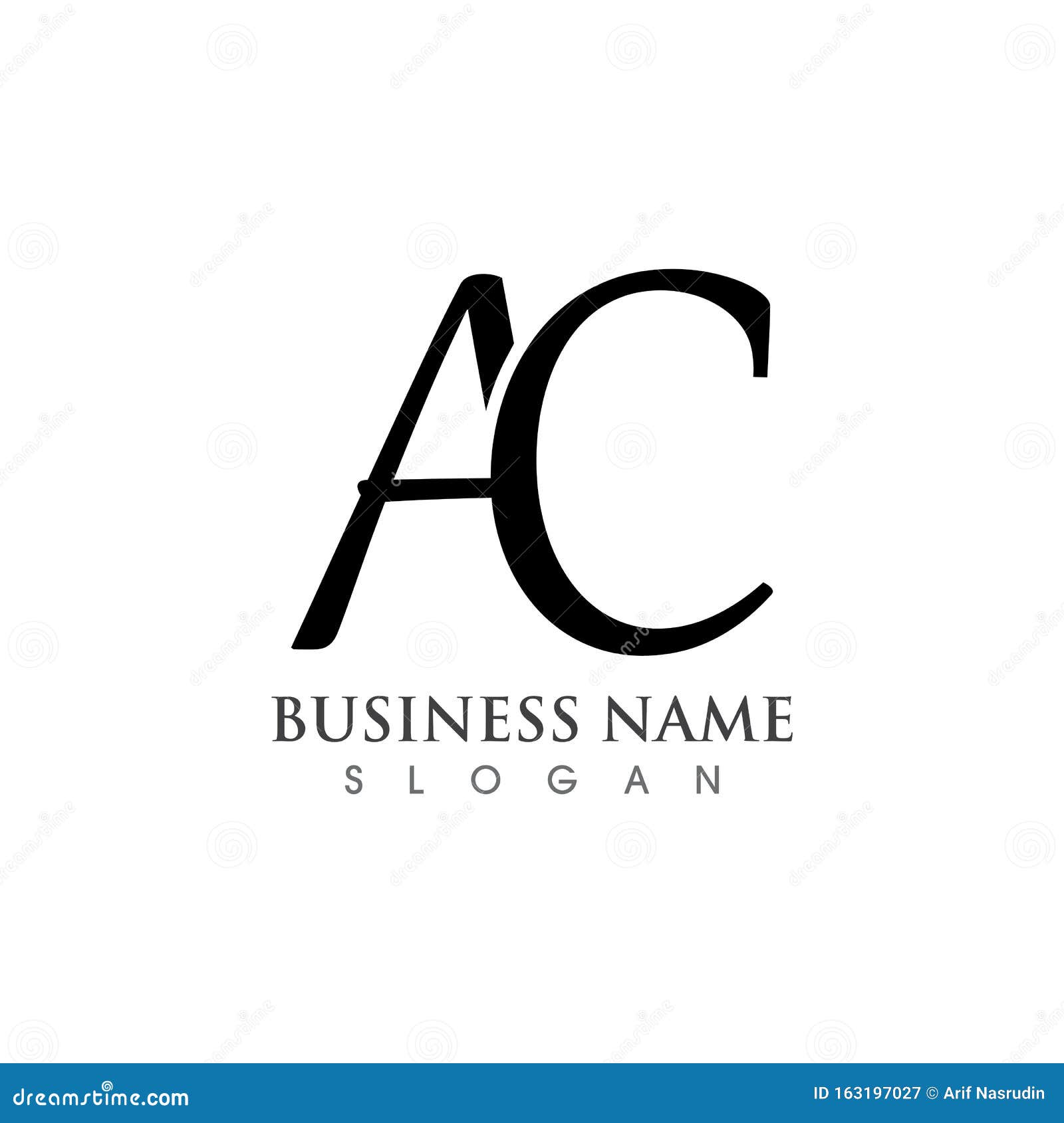 Initial AC Logo for Business Icon Template Vector Stock Illustration ...