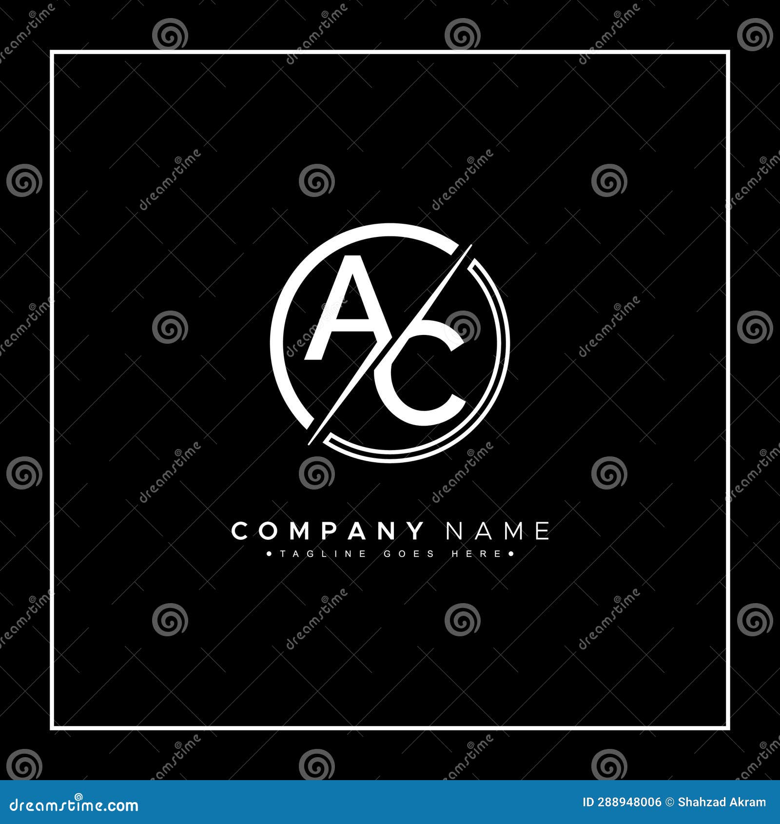Initial AC Vector Logo - Elegant Monogram Template for Letter a and C ...
