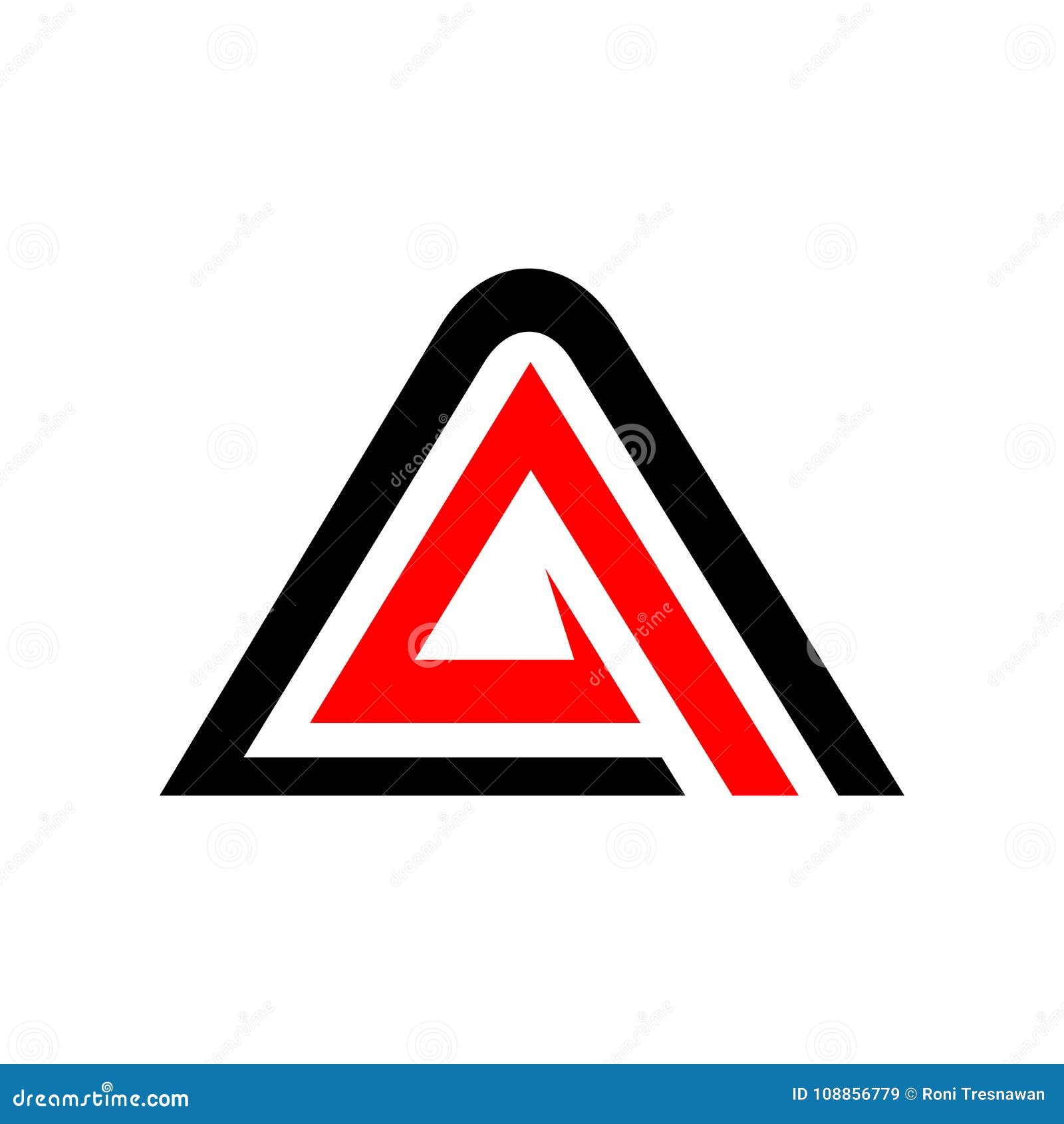 Initial a Accelerate Triangle Symbol Graphic Design Stock Vector ...