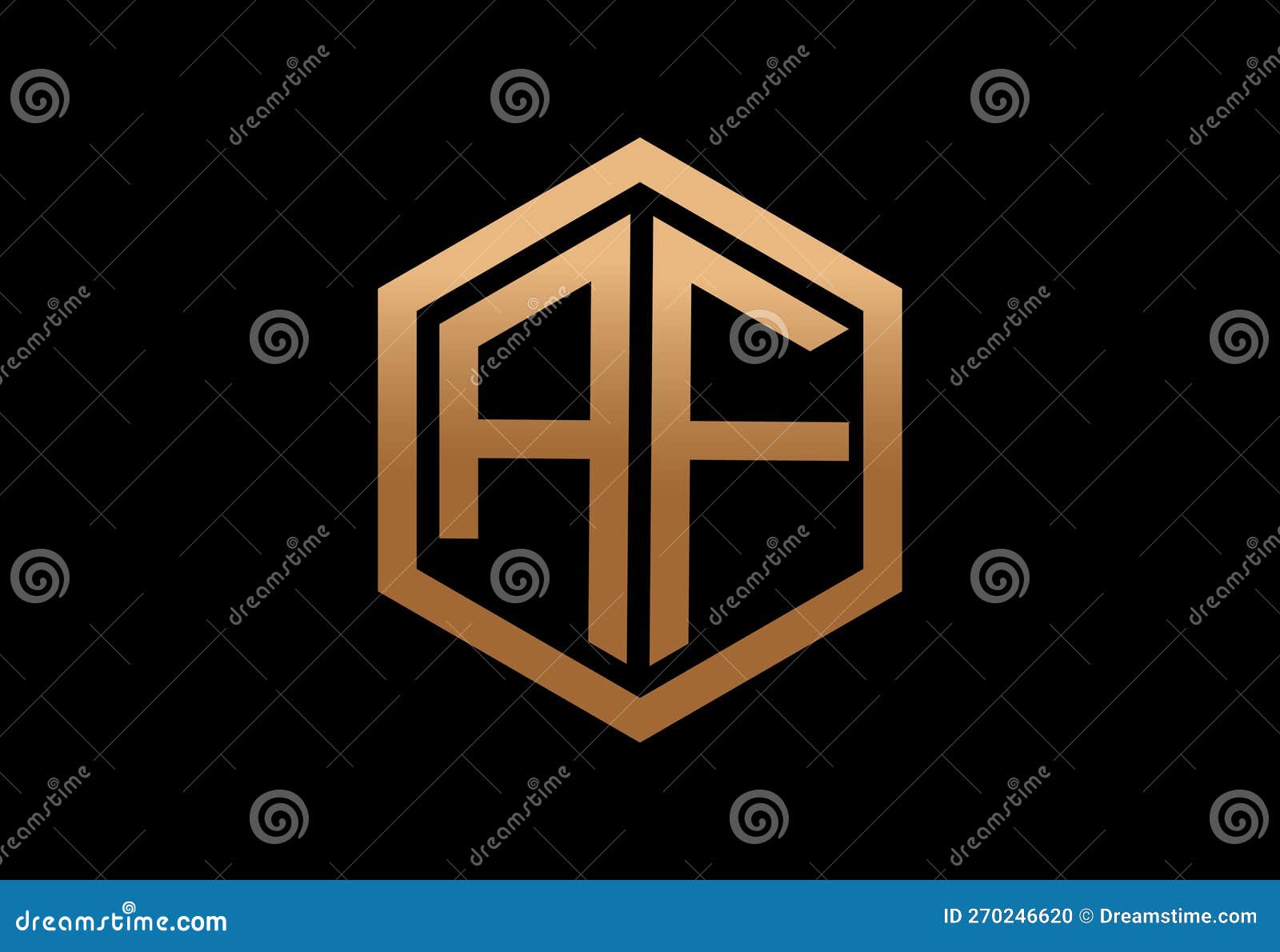 Initial AF Letter Logo Design, Vector Design Concept Stock Vector ...