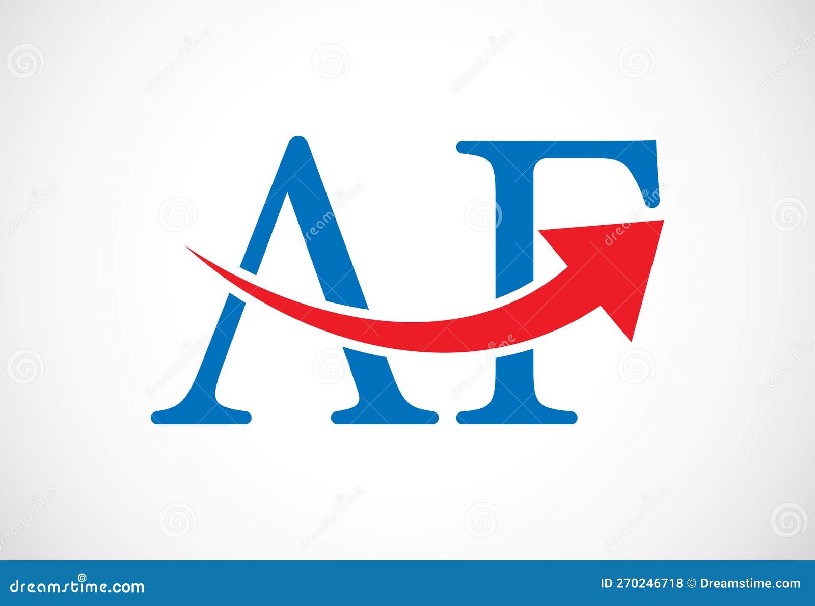 Initial AF Letter Logo Design, Vector Design Concept Stock Illustration ...