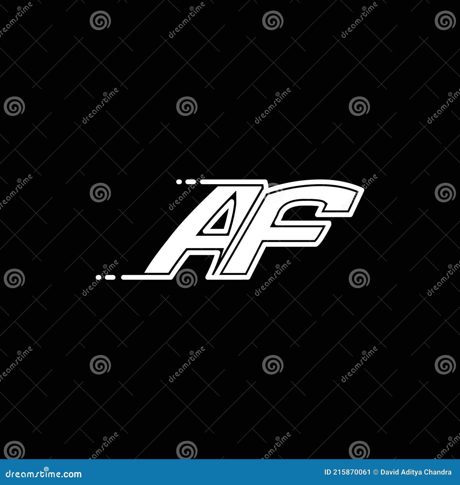Initial AF Logo Design with Shape Style, Logo Business Branding Stock ...