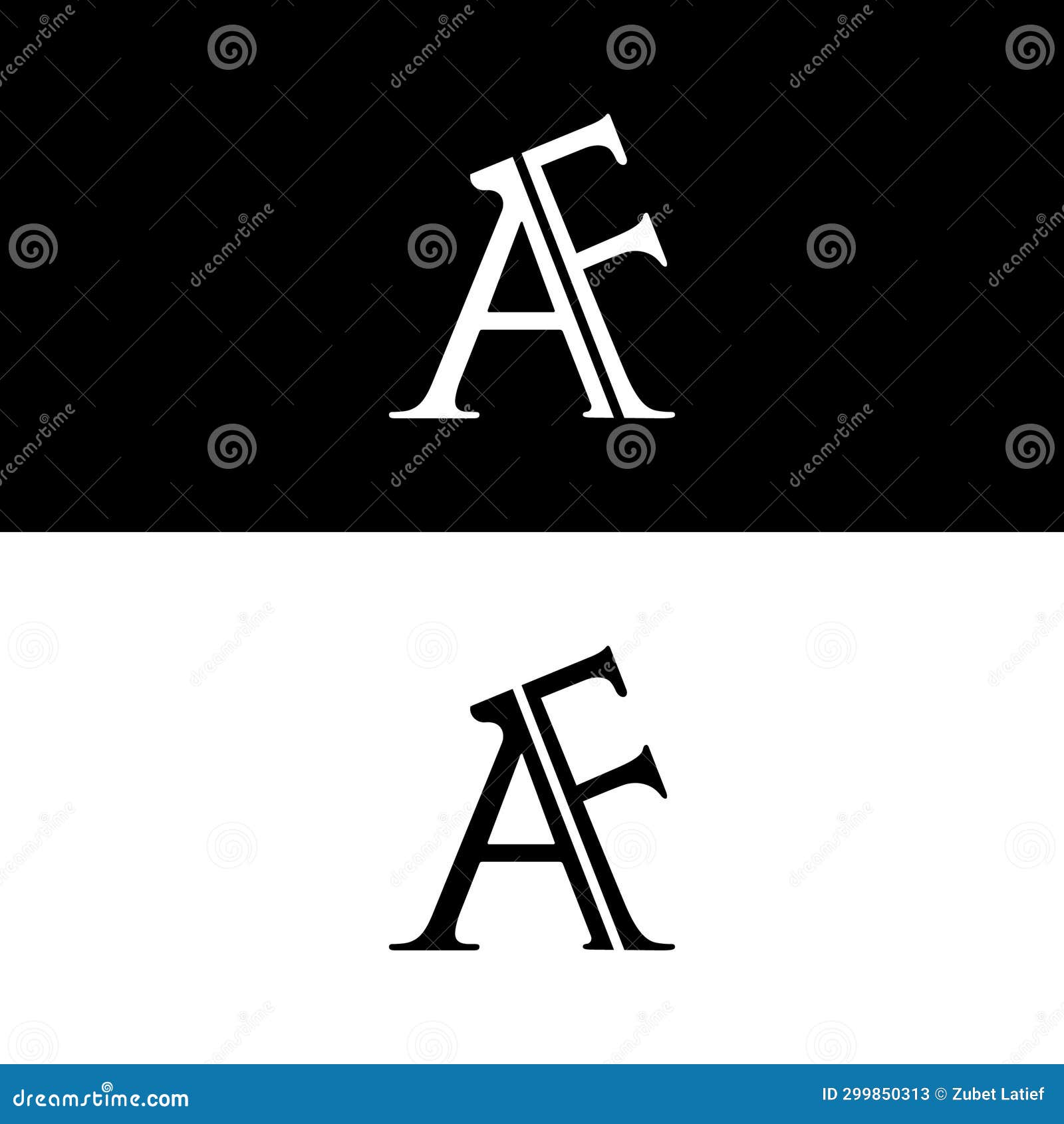 Initial AF Monogram Logo, Letter Logo Design Template Vector, Suitable ...