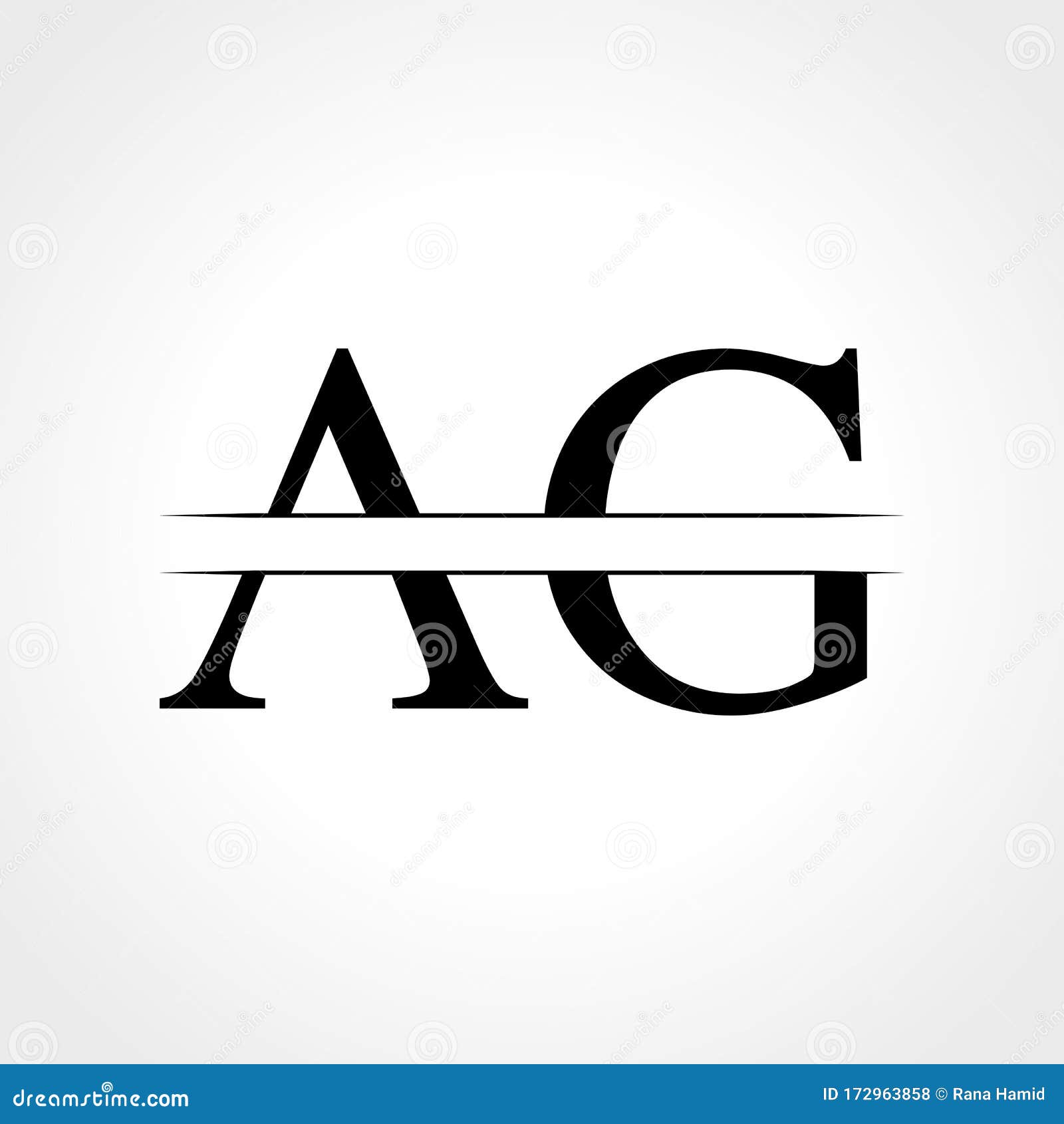 Initial AG Letter Logo with Creative Modern Business Typography Vector ...