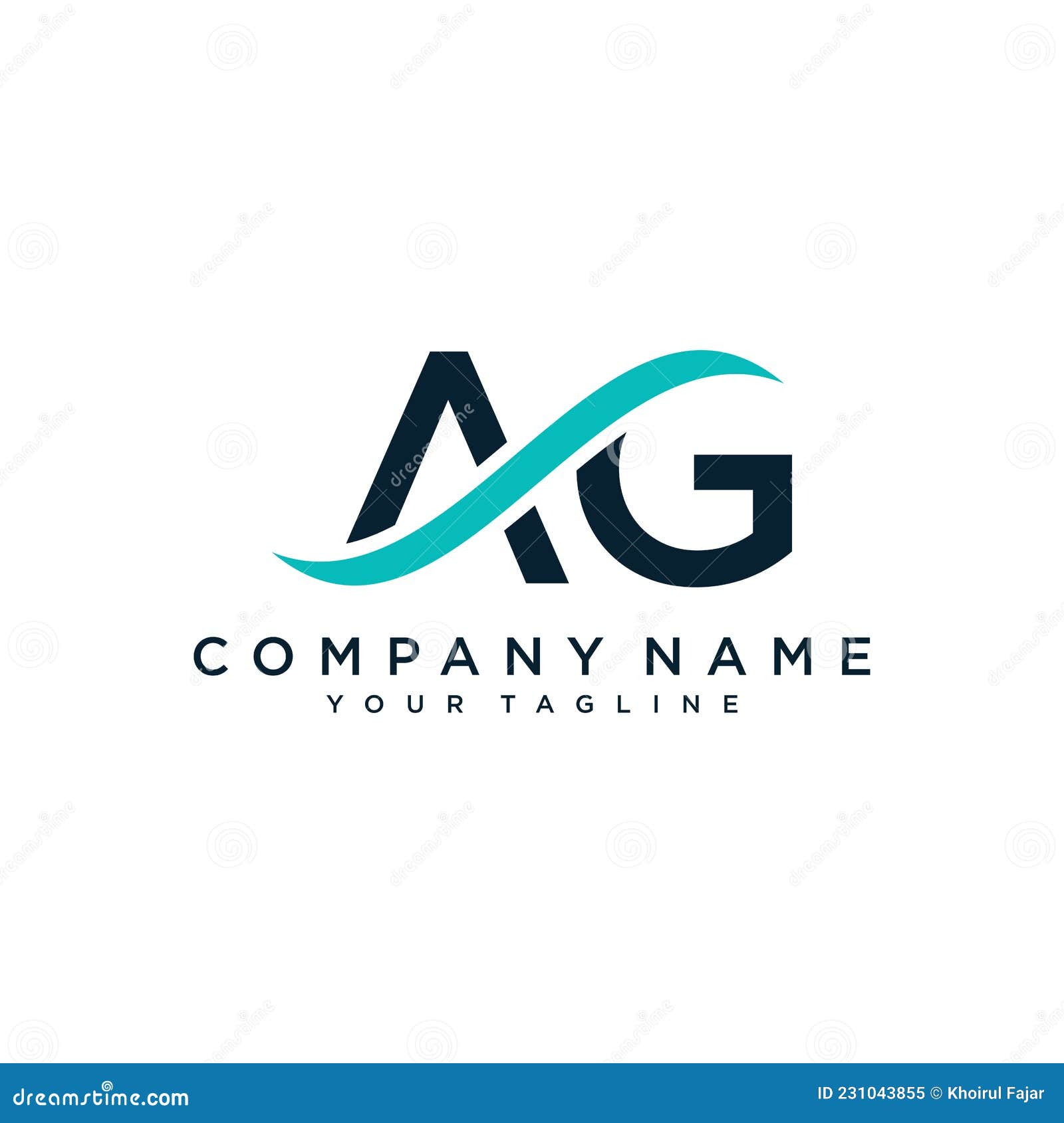 Initial AG Logo Design. Vector Illustration Stock Vector - Illustration ...