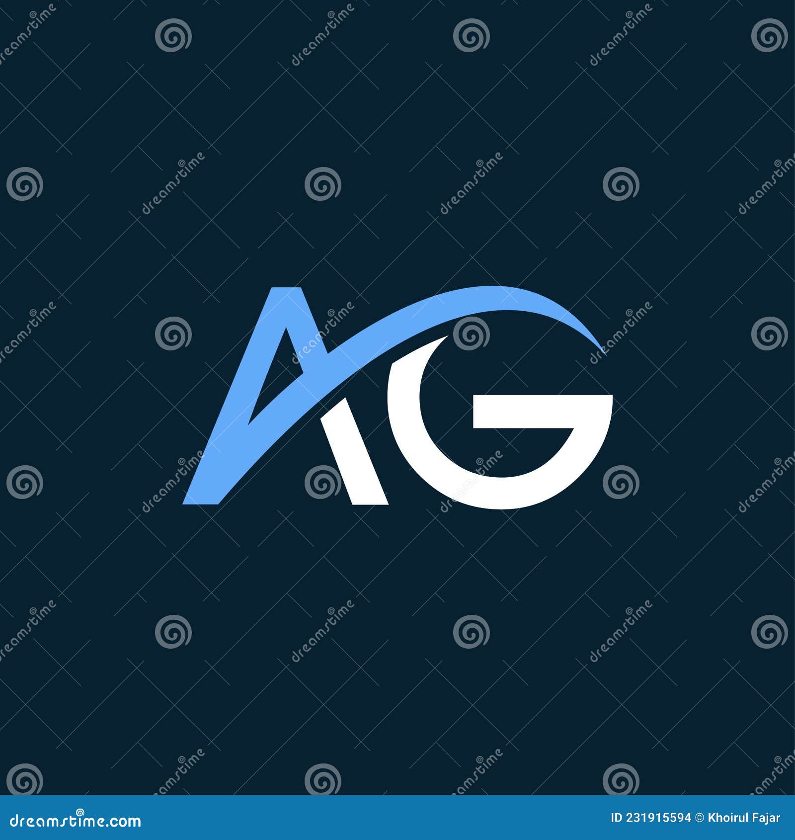 Initial AG Logo Design. Vector Illustration Stock Vector - Illustration ...