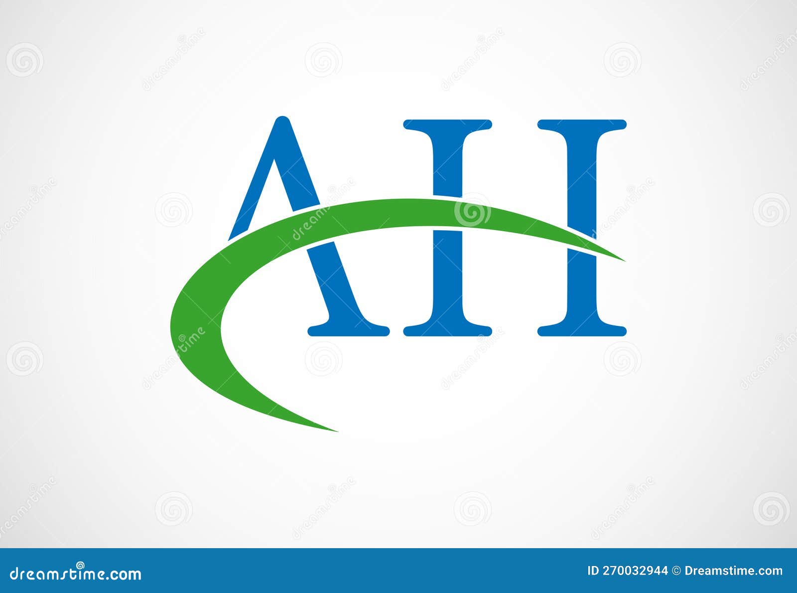 Initial AH Letter Logo Design, Vector Design Concept Stock Illustration ...