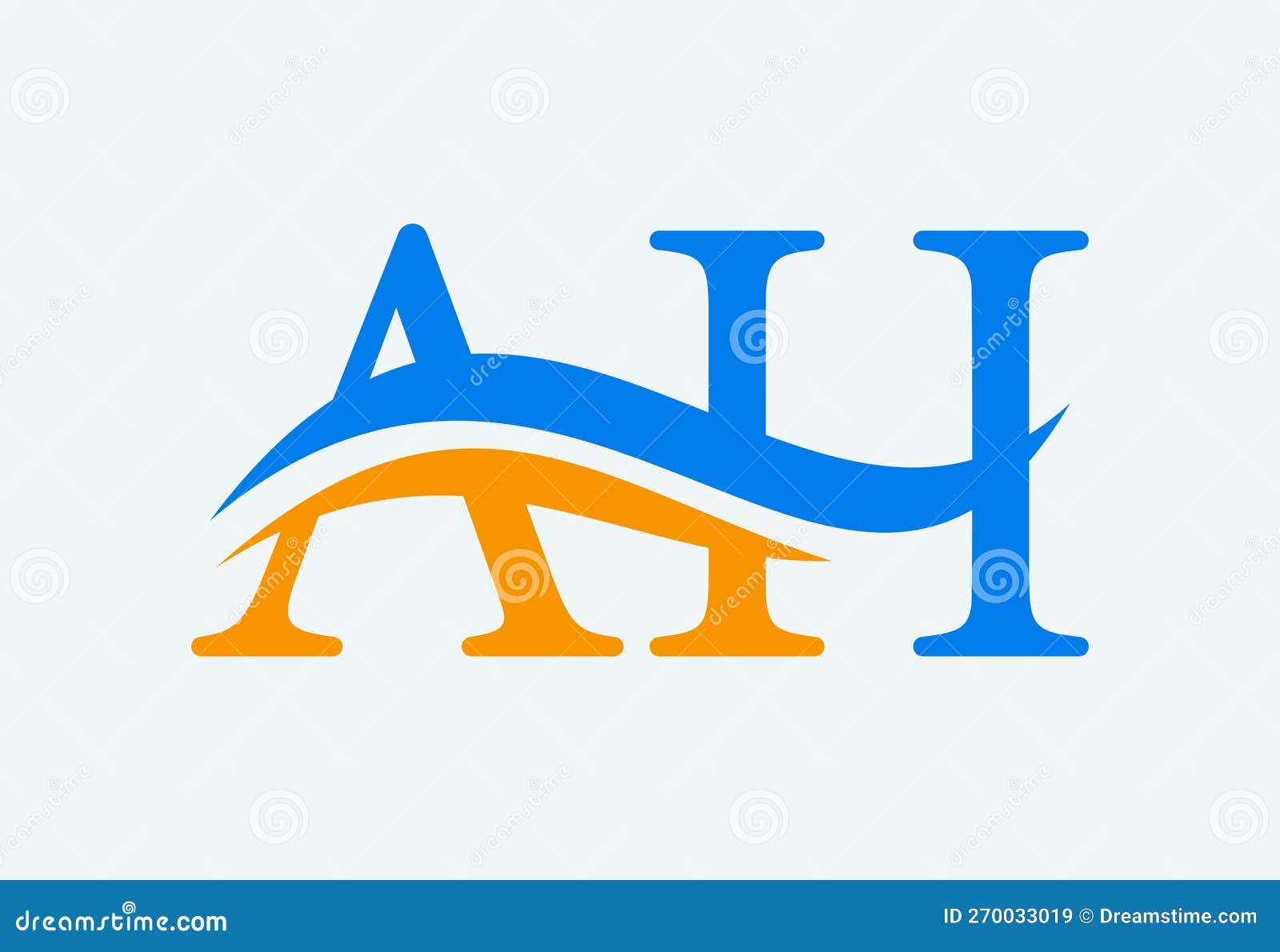 Initial AH Letter Logo Design, Vector Design Concept Stock Illustration ...