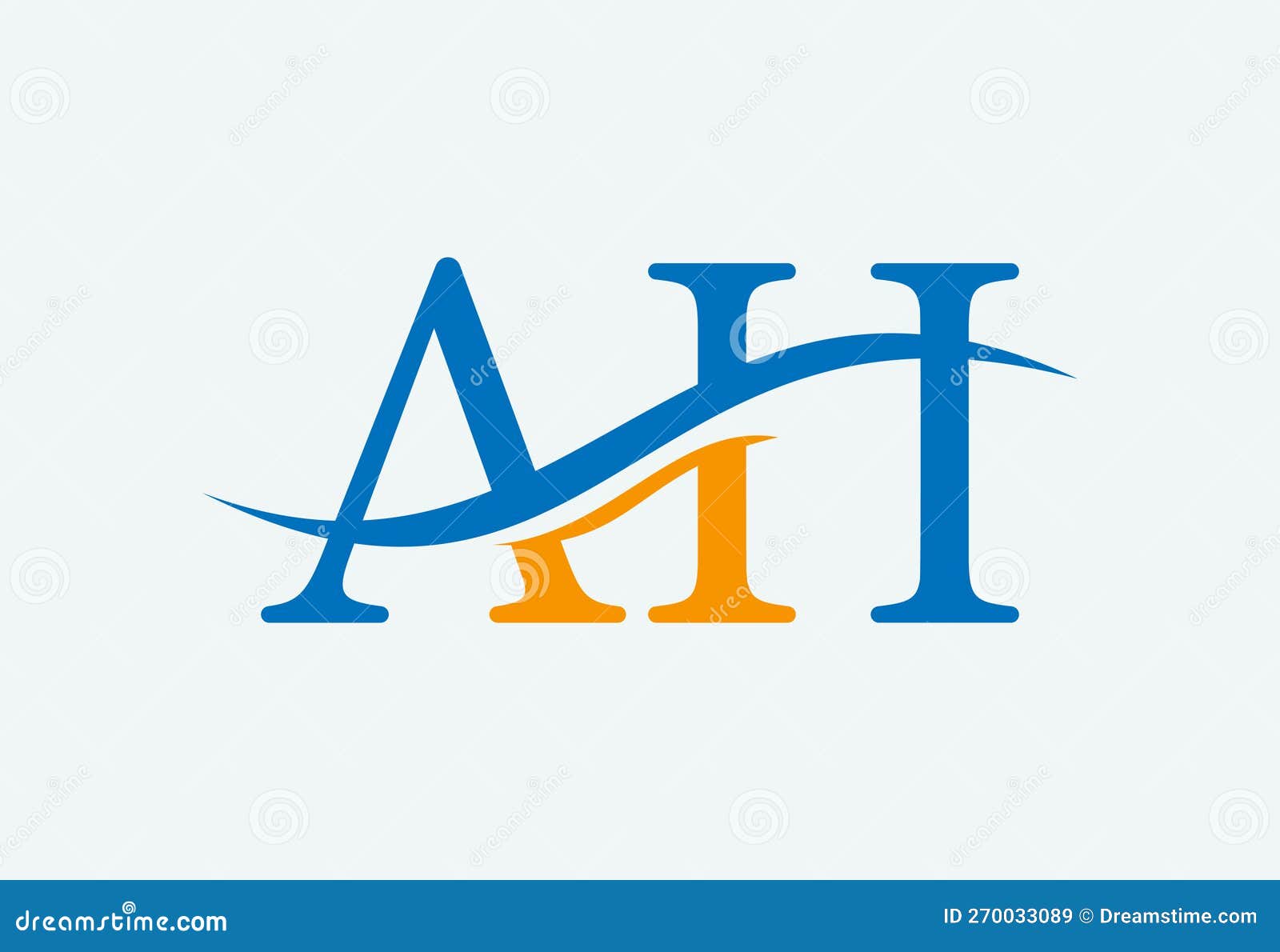 Initial AH Letter Logo Design, Vector Design Concept Stock Illustration ...