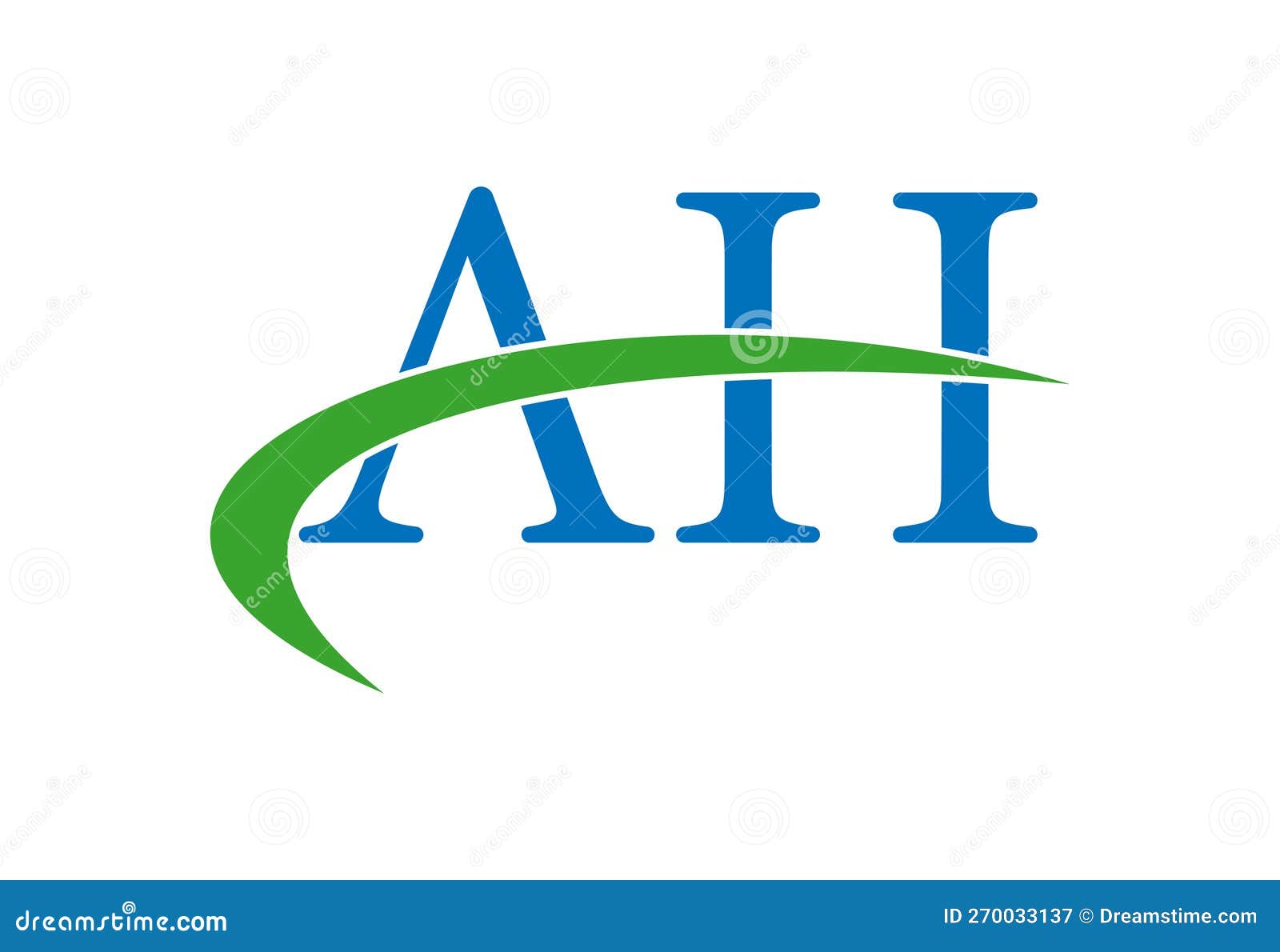 Initial AH Letter Logo Design, Vector Design Concept Stock Illustration ...