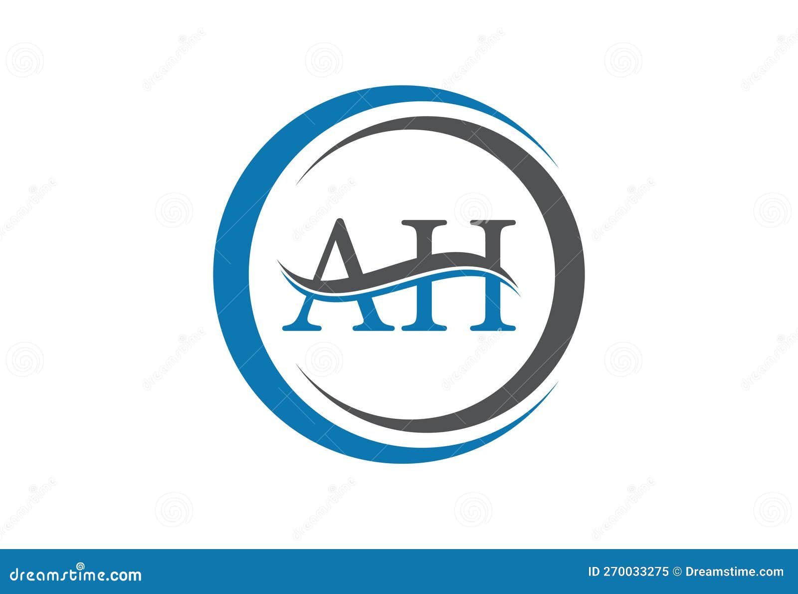 Initial AH Letter Logo Design, Vector Design Concept Stock Illustration ...