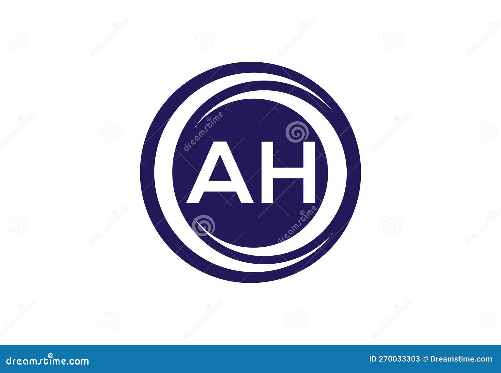 Initial AH Letter Logo Design, Vector Design Concept Stock Illustration ...