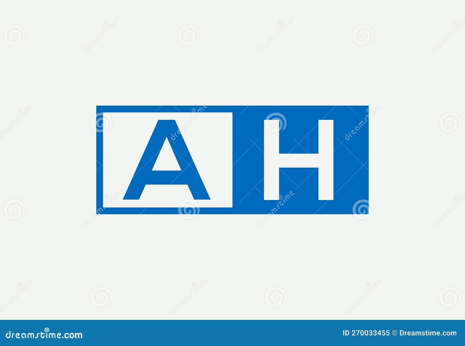Initial AH Letter Logo Design, Vector Design Concept Stock Illustration ...