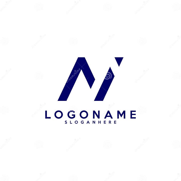 Initial AI Logo Design Vector Template Stock Illustration ...