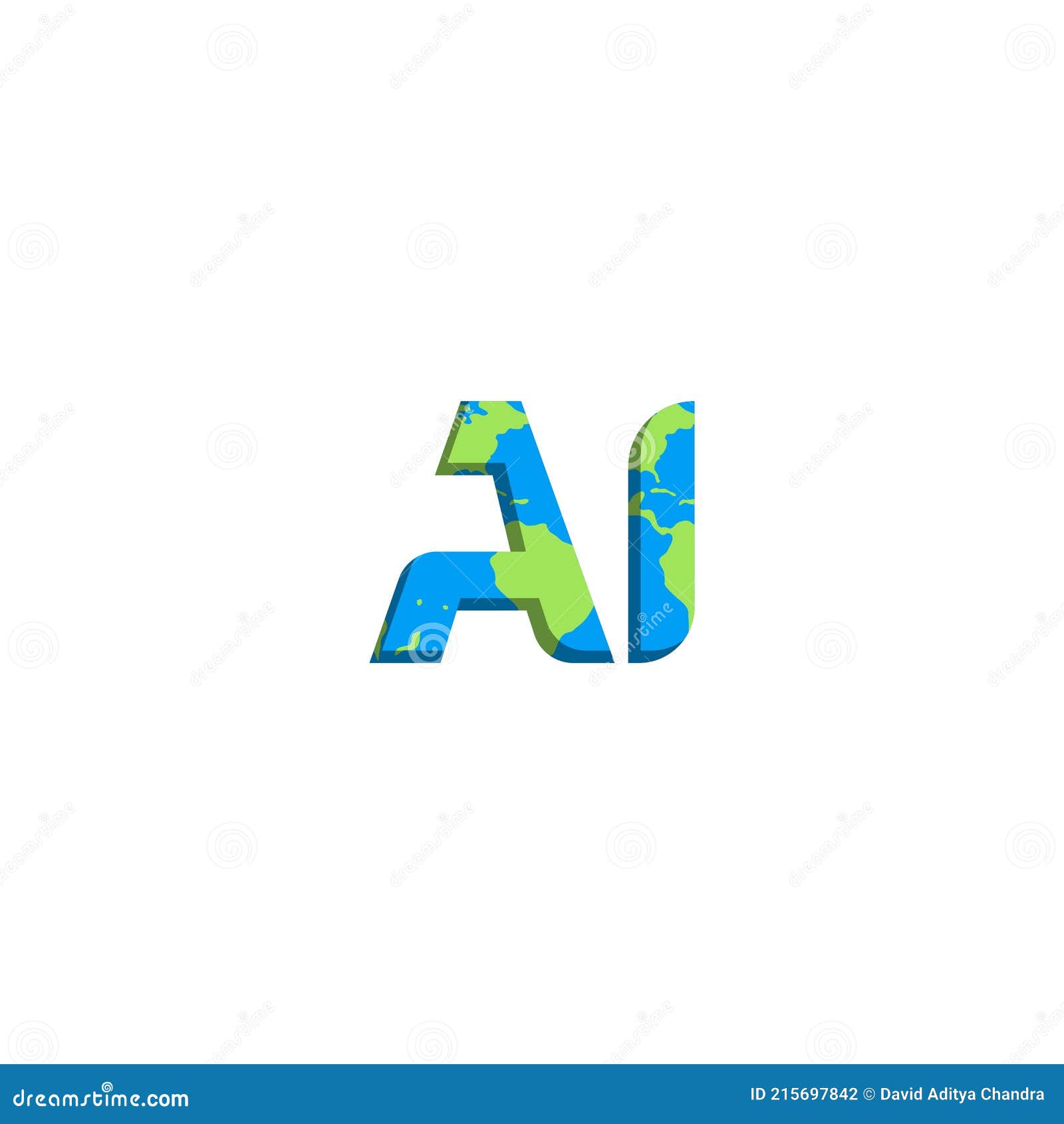 Initial AI Logo Design with World Map Style, Logo Business Branding ...
