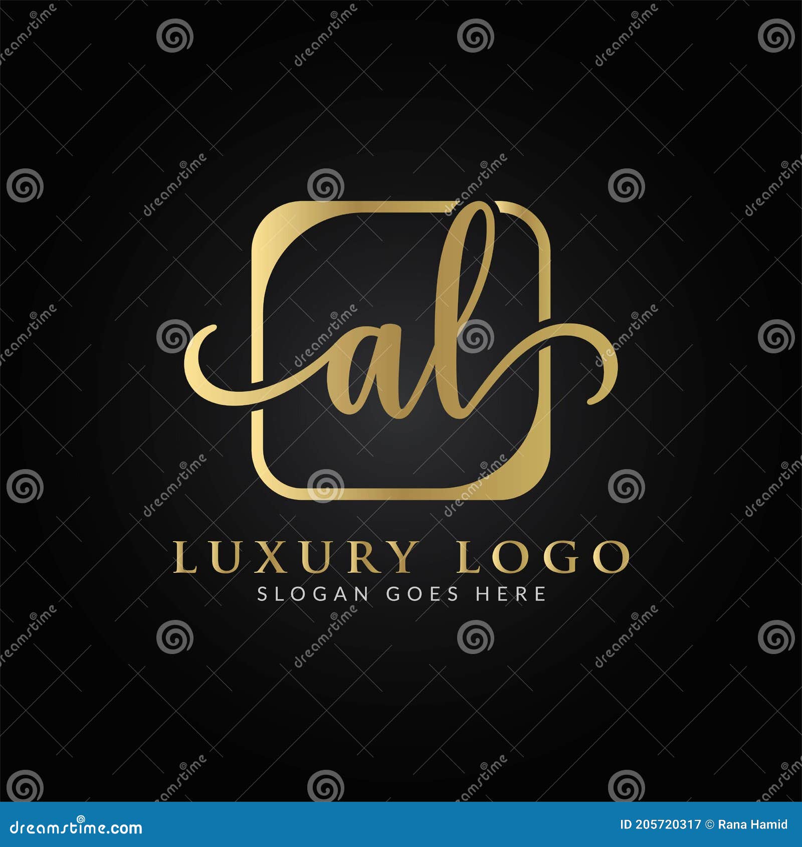 Initial AL Letter Logo Design Vector Template. Creative Luxury Letter ...