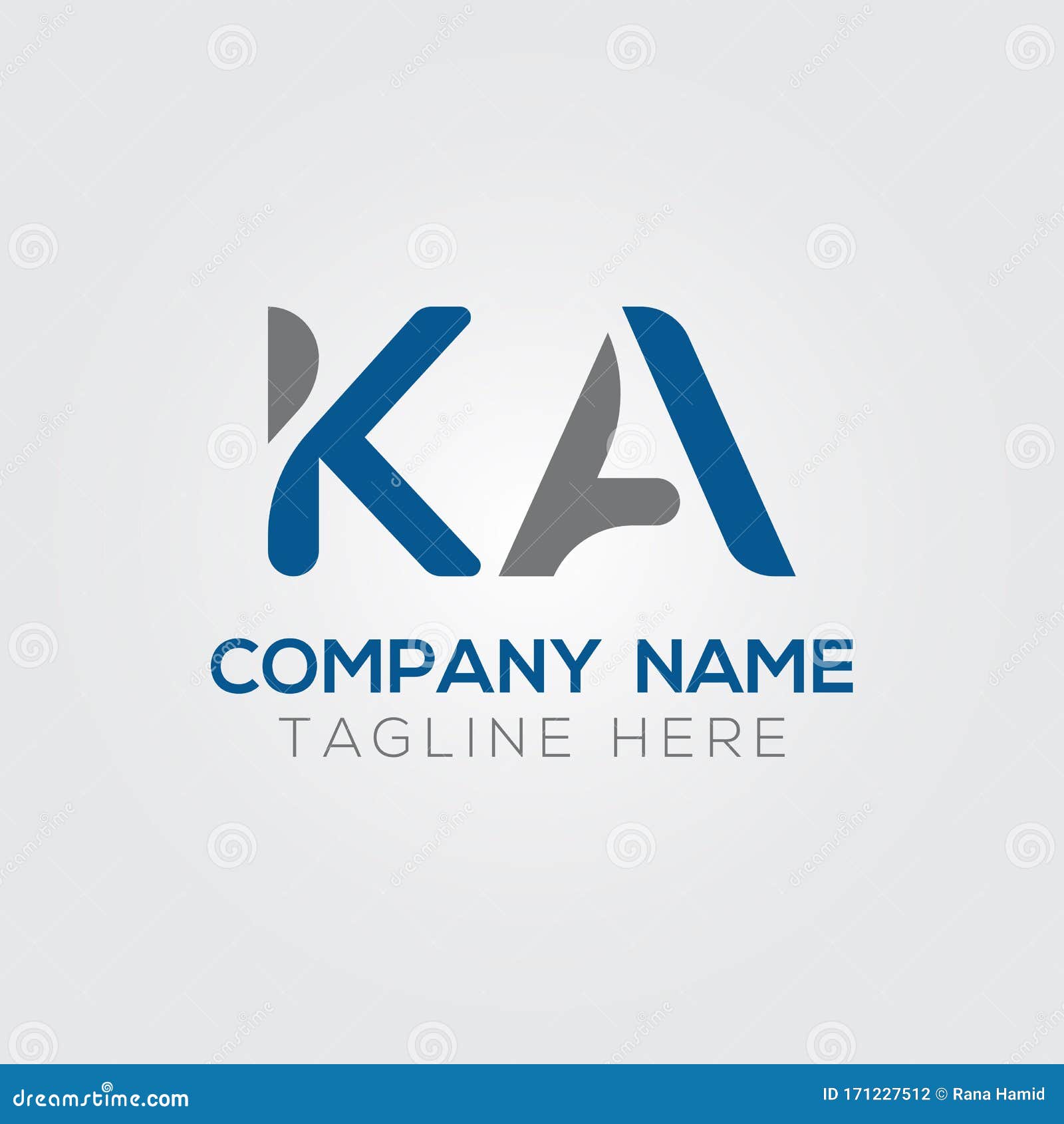 Initial ALphabet KA Logo Design Vector Template. Abstract Letter KA ...
