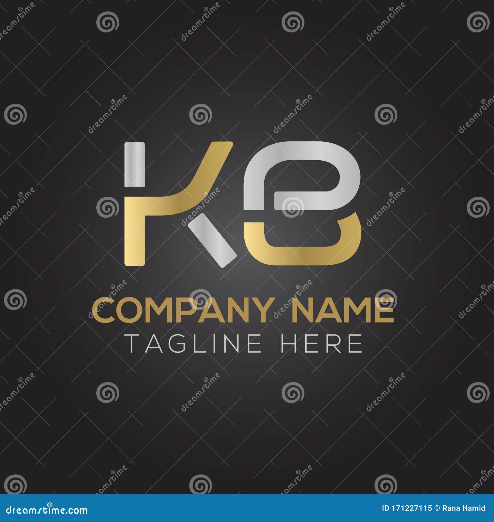 Initial ALphabet KB Logo Design Vector Template. Abstract Letter KB ...