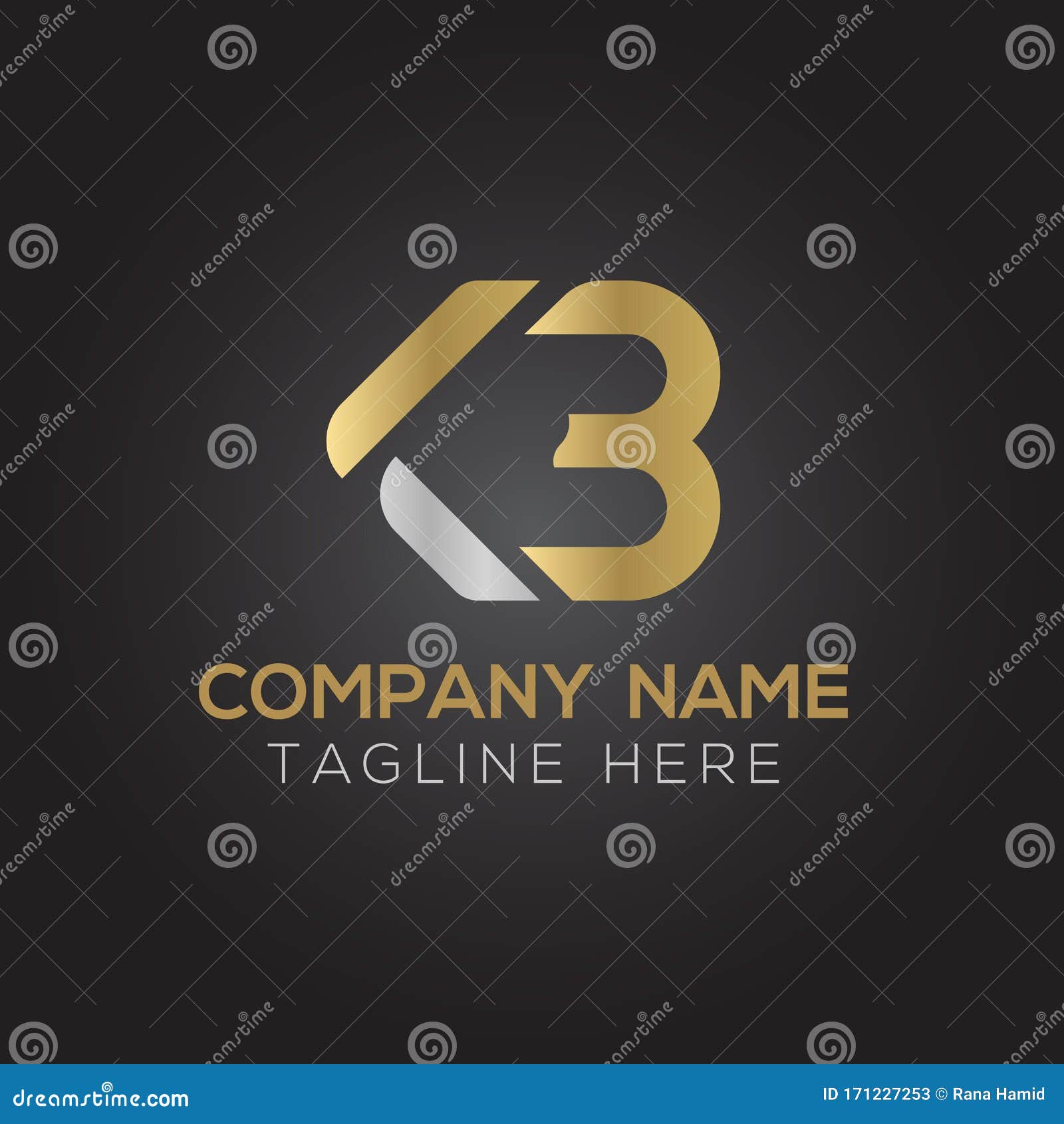 Initial ALphabet KB Logo Design Vector Template. Abstract Letter KB ...