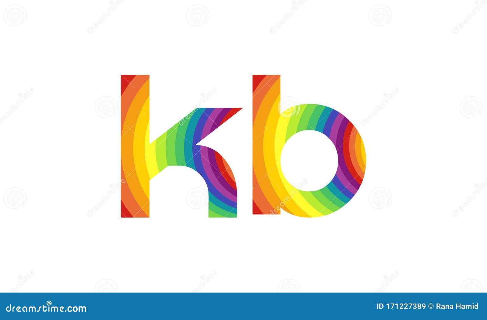 Initial ALphabet KB Logo Design Vector Template. Abstract Letter KB ...