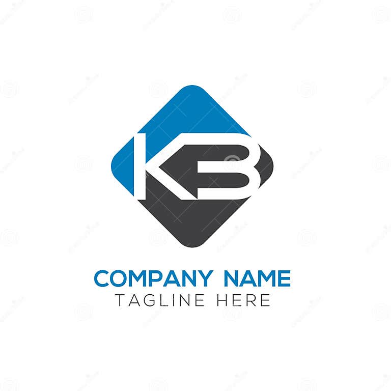 Initial ALphabet KB Logo Design Vector Template. Abstract Letter KB ...