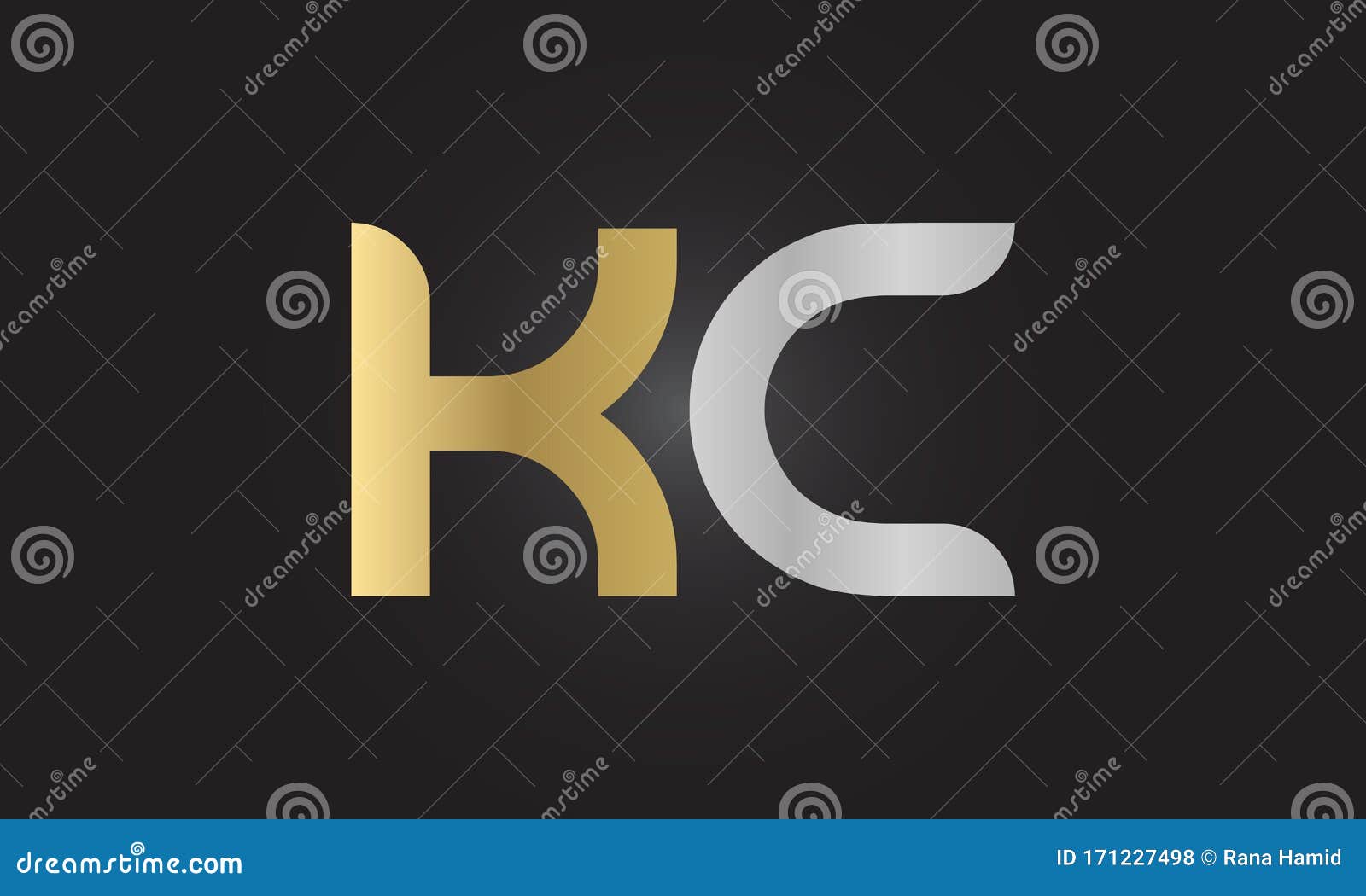Initial ALphabet KC Logo Design Vector Template. Abstract Letter KC ...