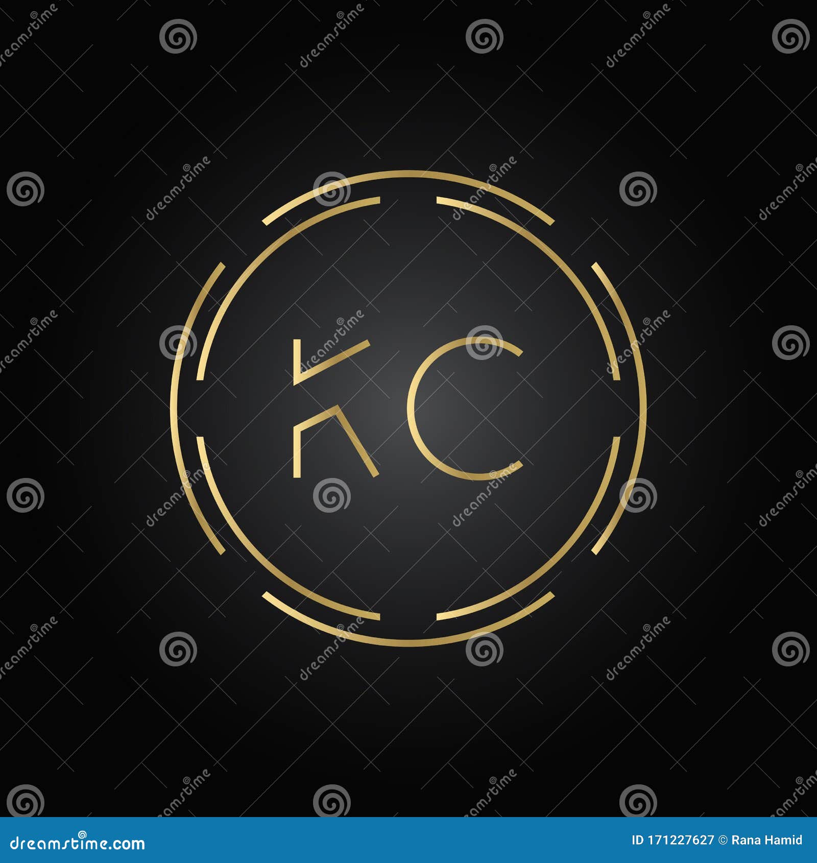Initial ALphabet KC Logo Design Vector Template. Abstract Letter KC ...