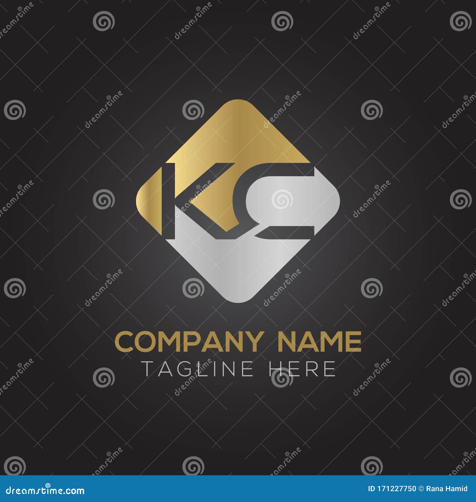 Initial ALphabet KC Logo Design Vector Template. Abstract Letter KC ...
