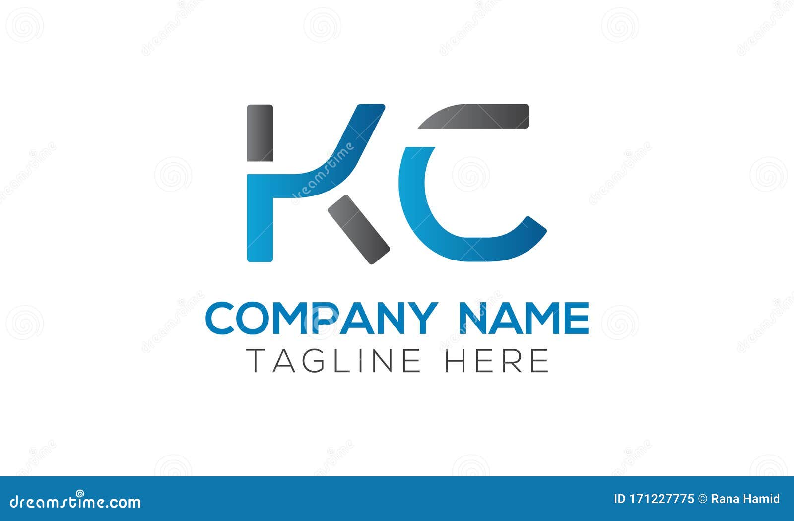 Initial ALphabet KC Logo Design Vector Template. Abstract Letter KC ...