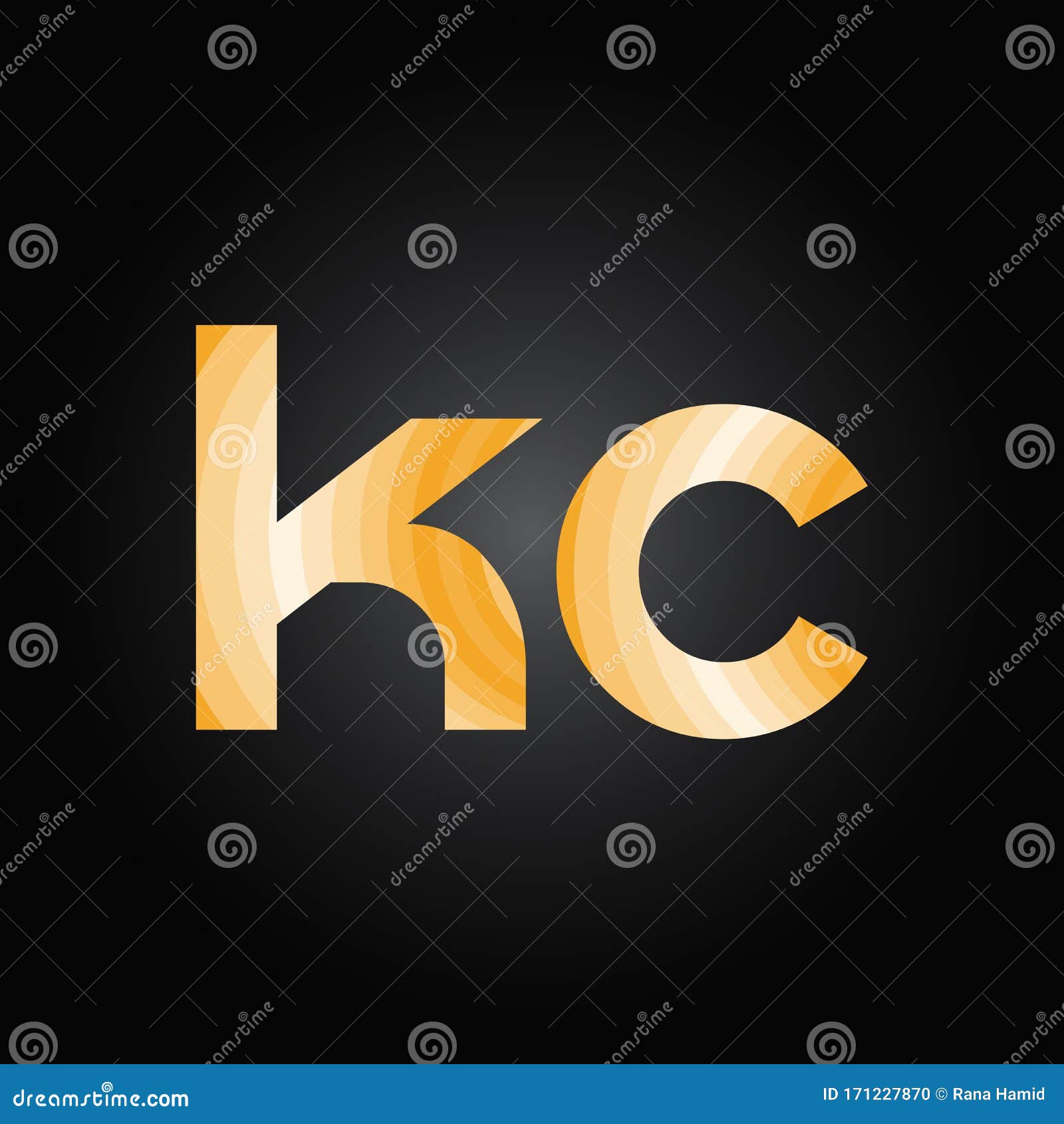 Initial ALphabet KC Logo Design Vector Template. Abstract Letter KC ...