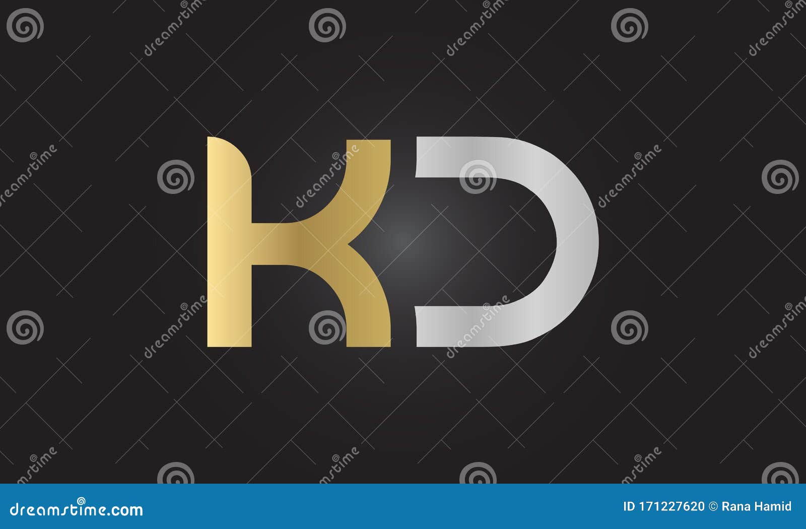 Initial ALphabet KD Logo Design Vector Template. Abstract Letter KD ...
